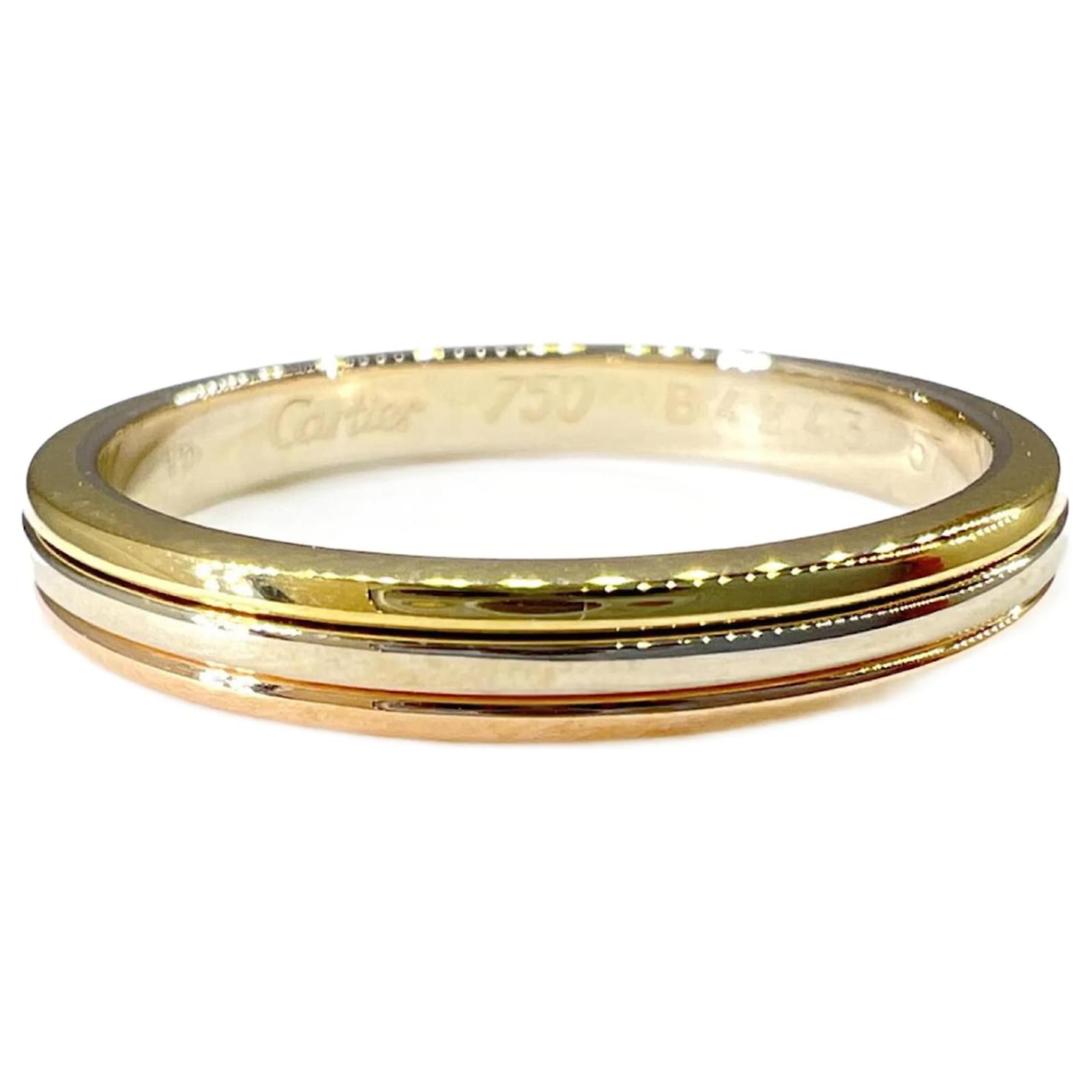 Cartier Three Color Band Ring White gold Yellow gold Pink gold ref ...