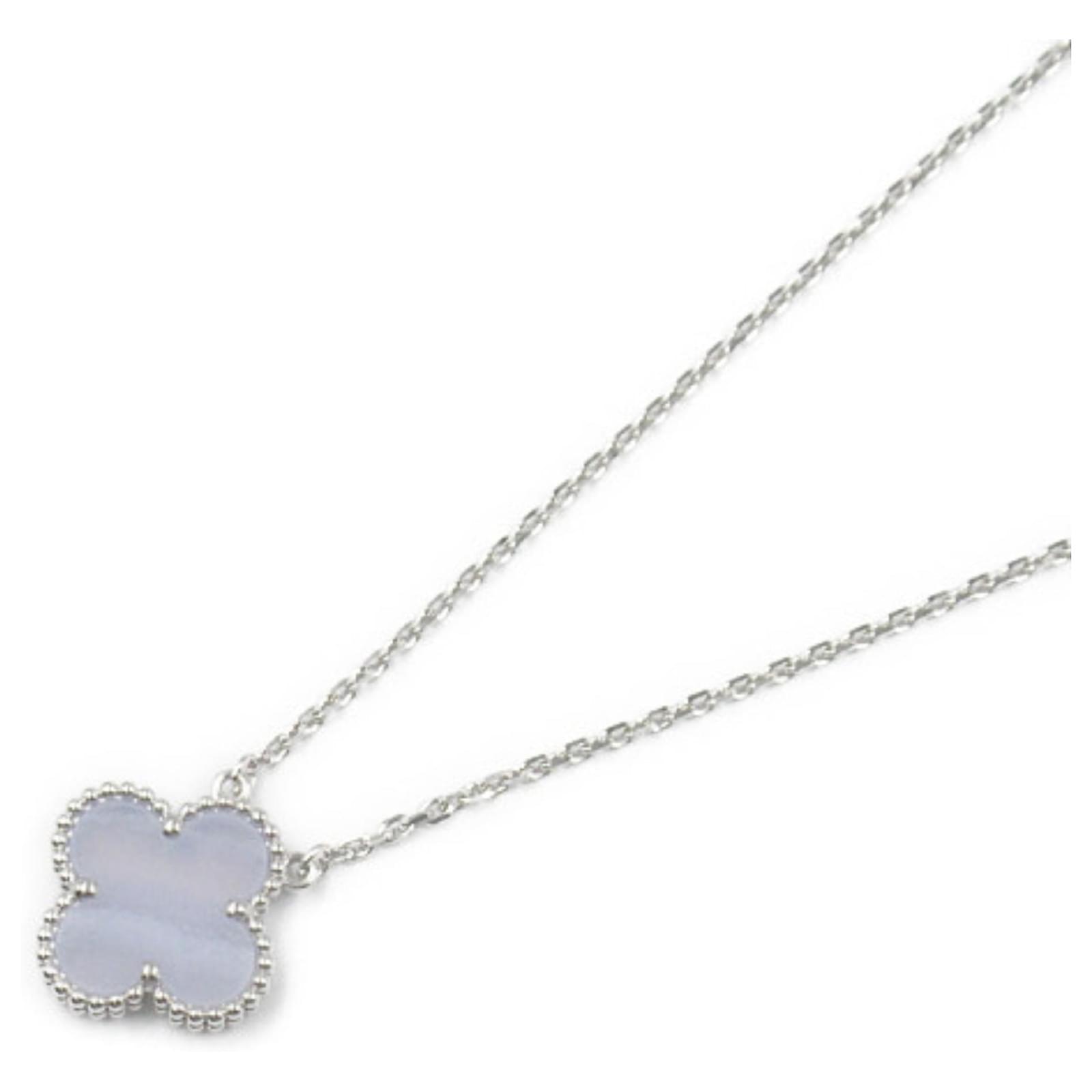 Van Cleef & Arpels Alhambra Necklace Golden Purple White gold ref ...