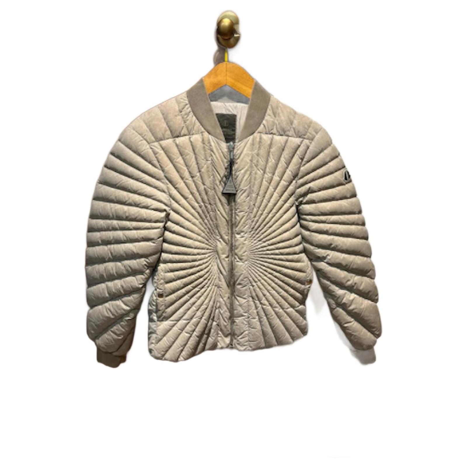Moncler x Rick Owens Puffer Jacket Beige Nylon ref.1772478 - Joli Closet