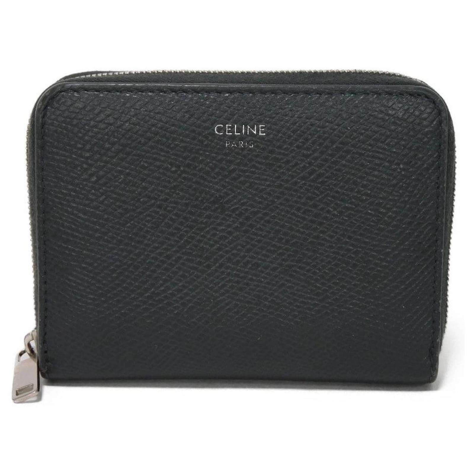 Céline Celine Compact Zip Wallet 10B66 Grey Leather ref.1773484 - Joli ...