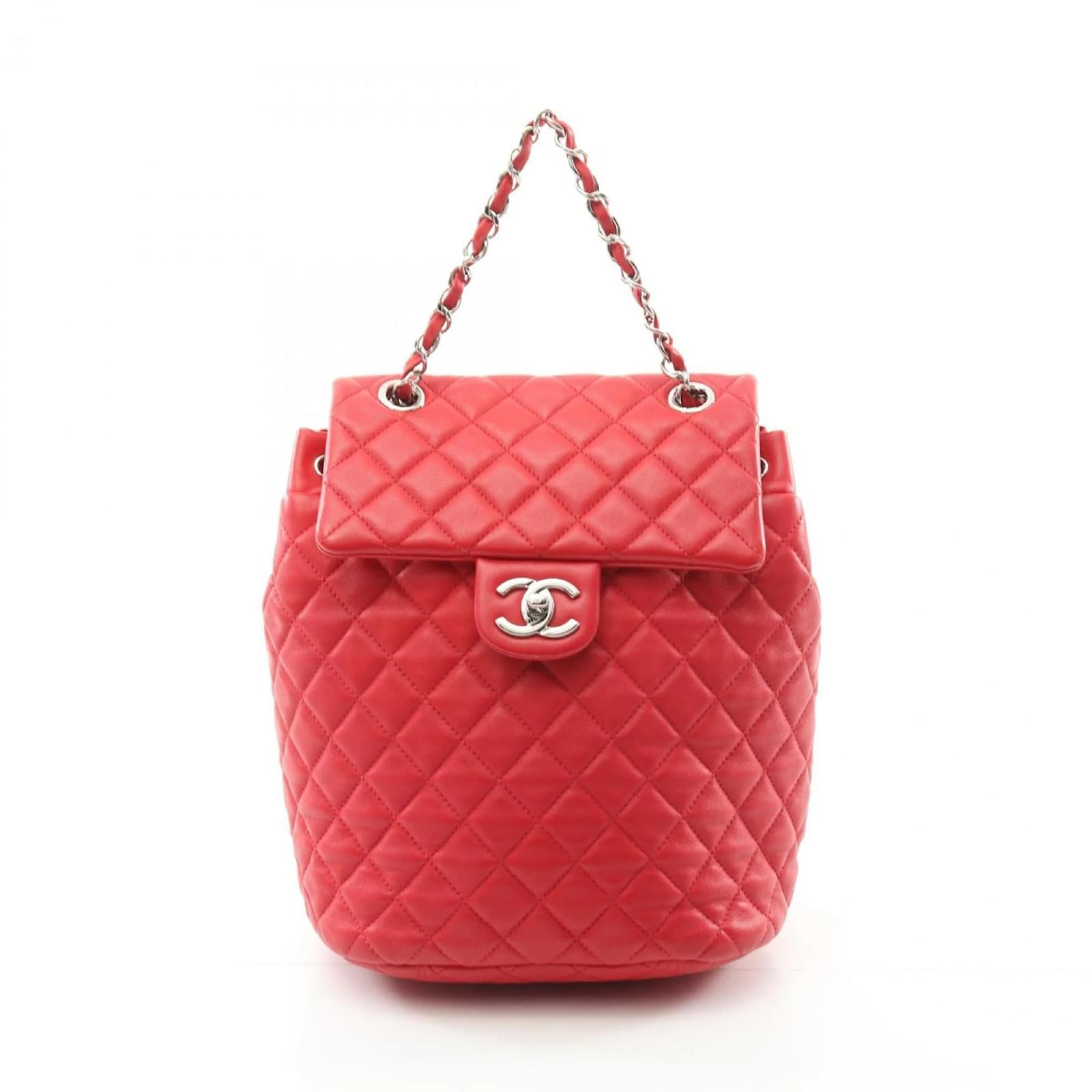 Timeless Chanel Matelasse Rucksack Backpack Red Leather ref.1773671 ...