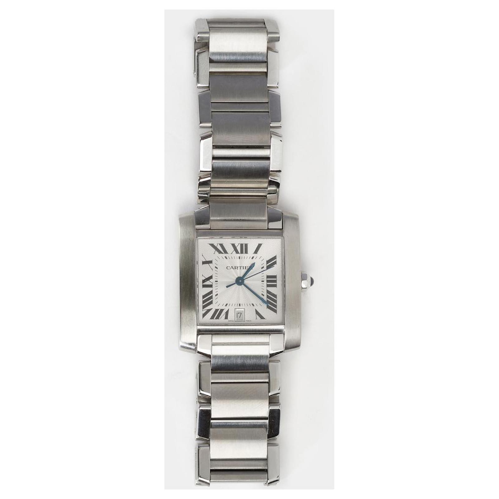 CARTIER Tank Francaise Silver Steel Accessory - 102071 Silvery ref ...
