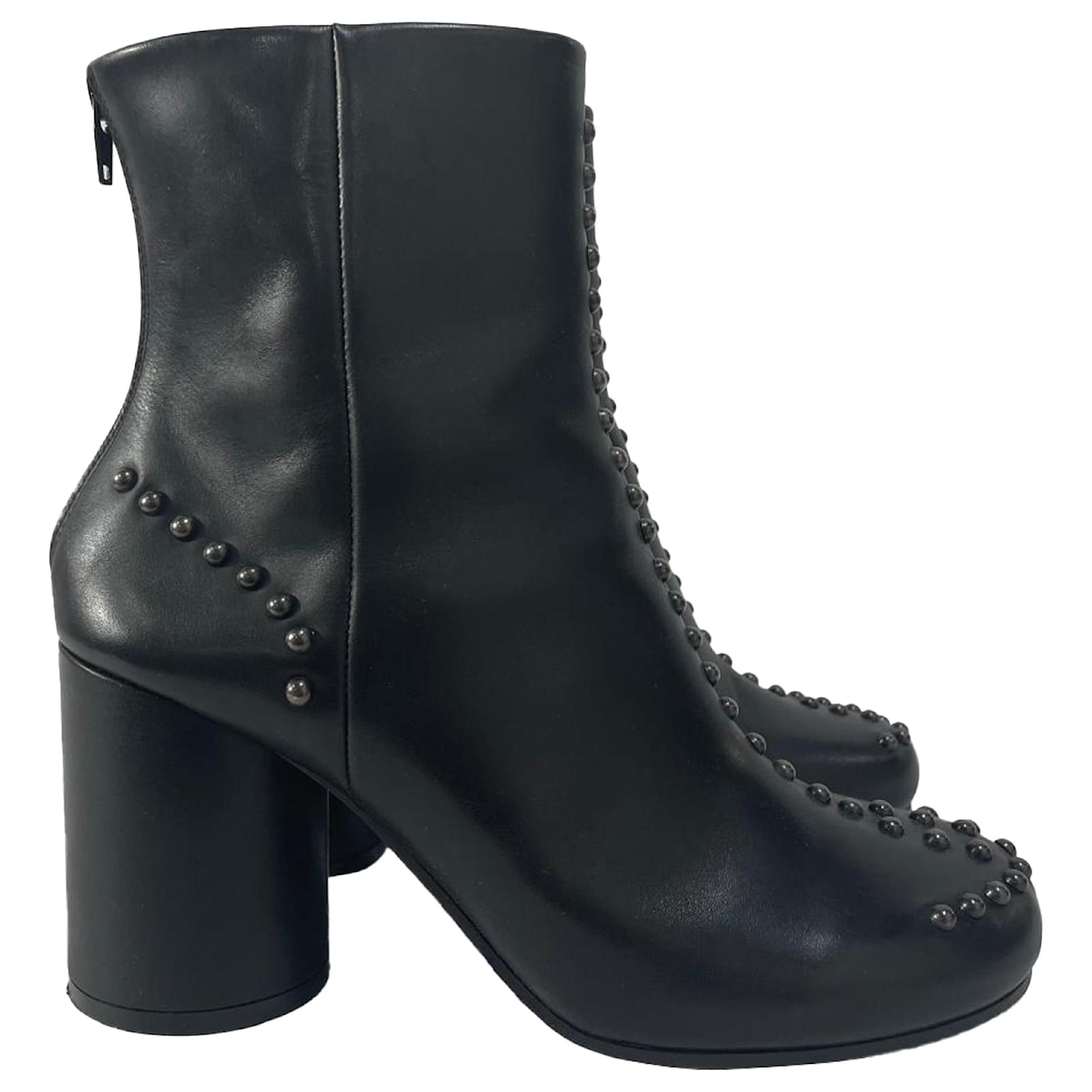 Maison Martin Margiela Maison Margiela Studded Block Heel Ankle Boots ...