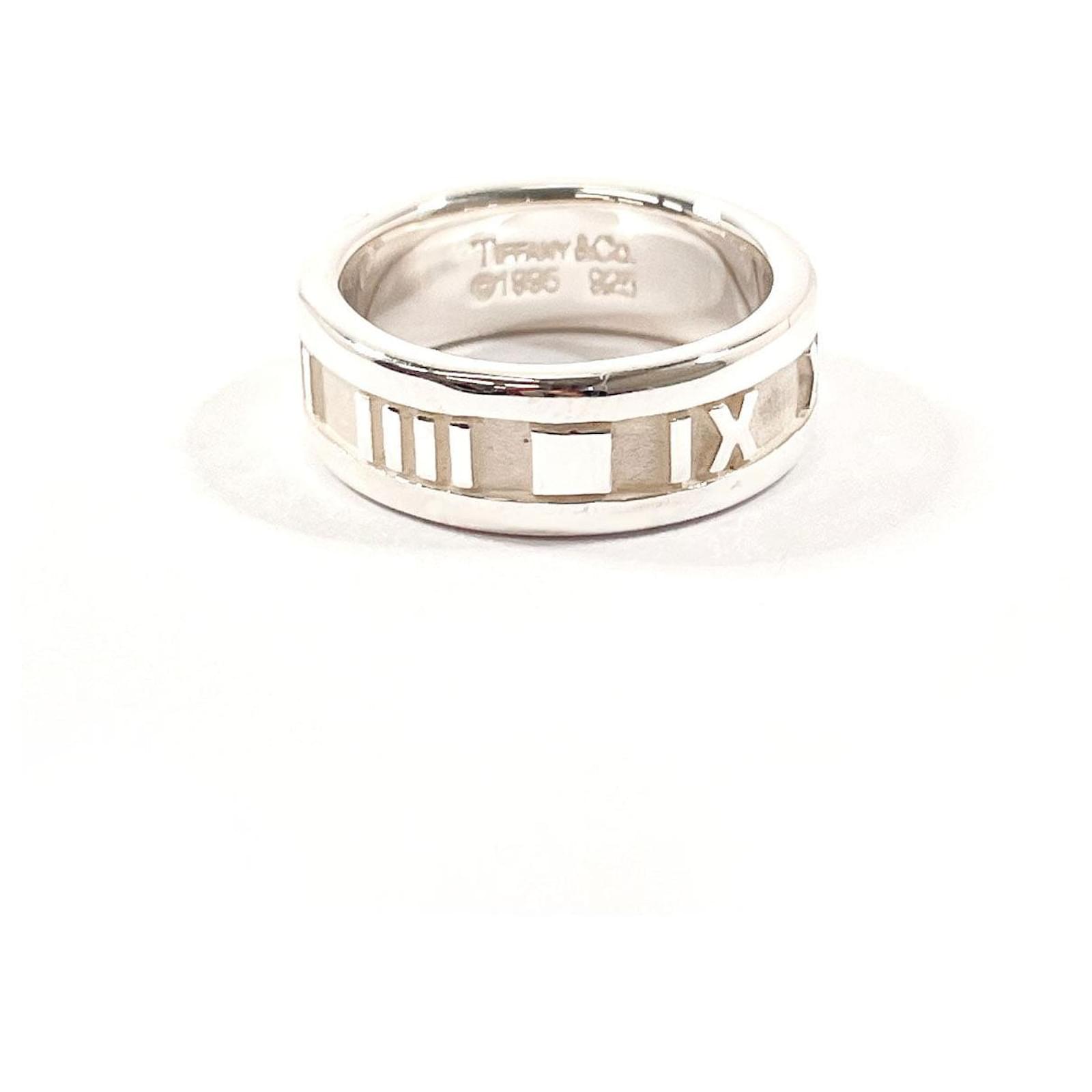 Tiffany & Co Atlas Silver 925 Ring Silvery Metallic Metal ref.1787264 ...