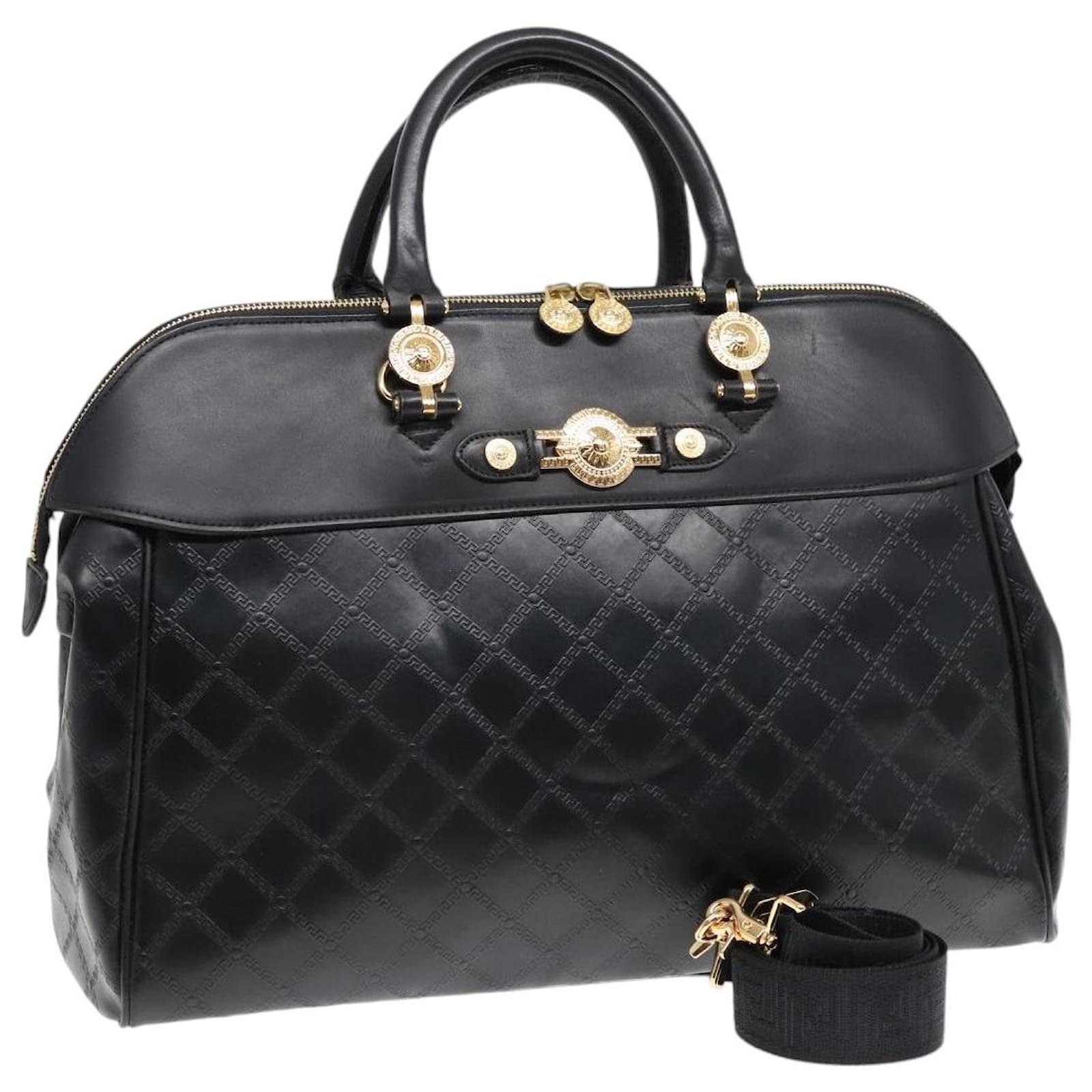 Versace Sunburst Black Leather ref.1789765 - Joli Closet