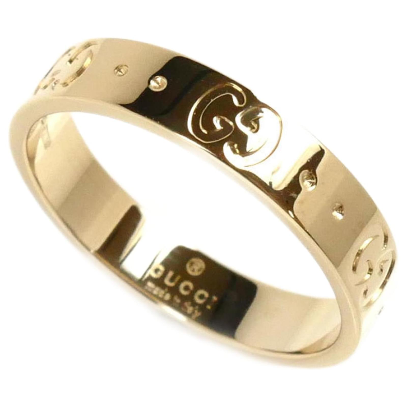Gucci K18YG Yellow Gold Icon Band Ring ref.1790623 - Joli Closet