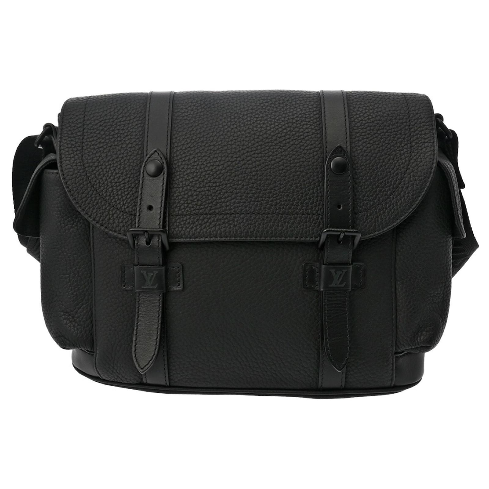 Louis Vuitton Monogram Christopher Messenger Bag Black Leather ref ...