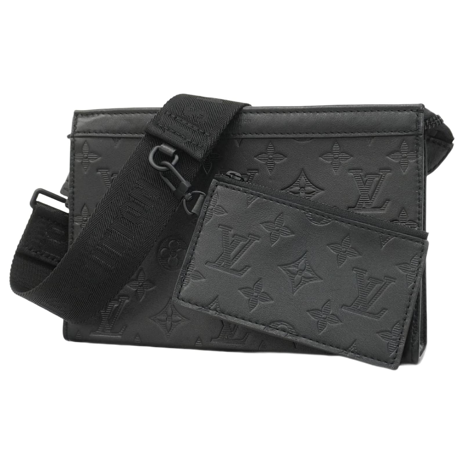 Louis Vuitton Monogram Shadow Gaston Shoulder Bag Black ref.1791623 ...