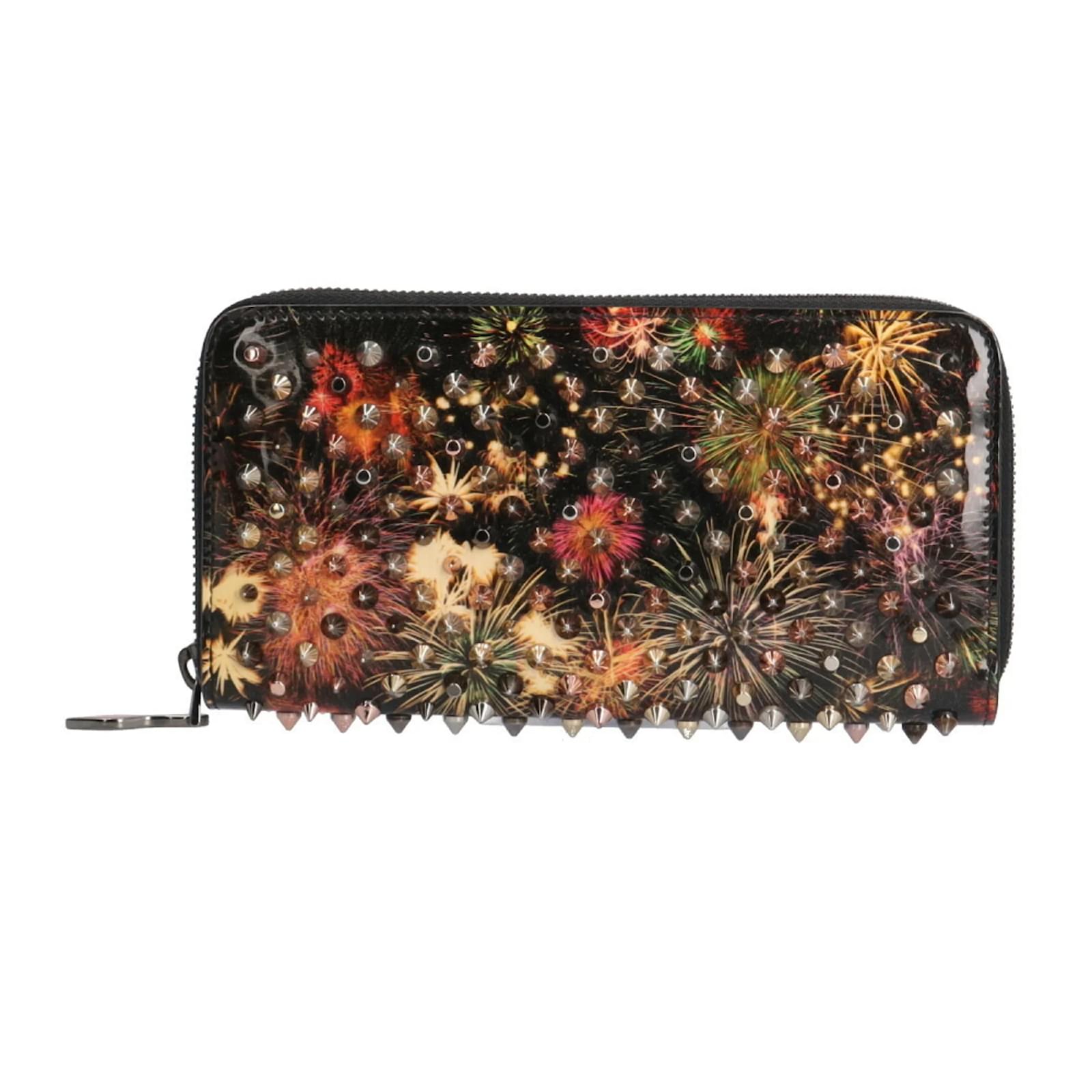 Christian Louboutin Fireworks Panettone Long Wallet Black Patent ...