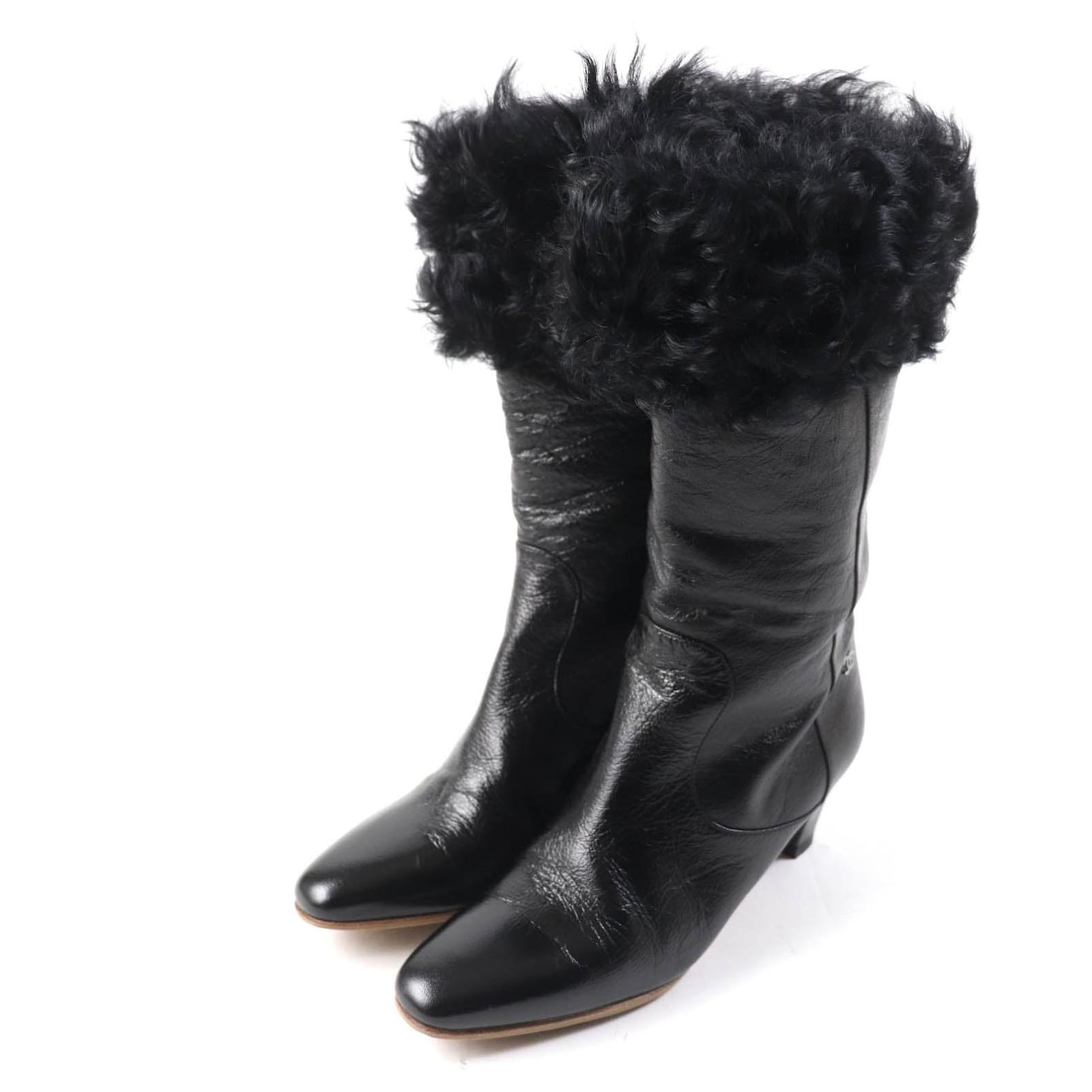 Chanel COCO MarkMetal Fur Leather Knee-high Boots (Sold) - Joli Closet