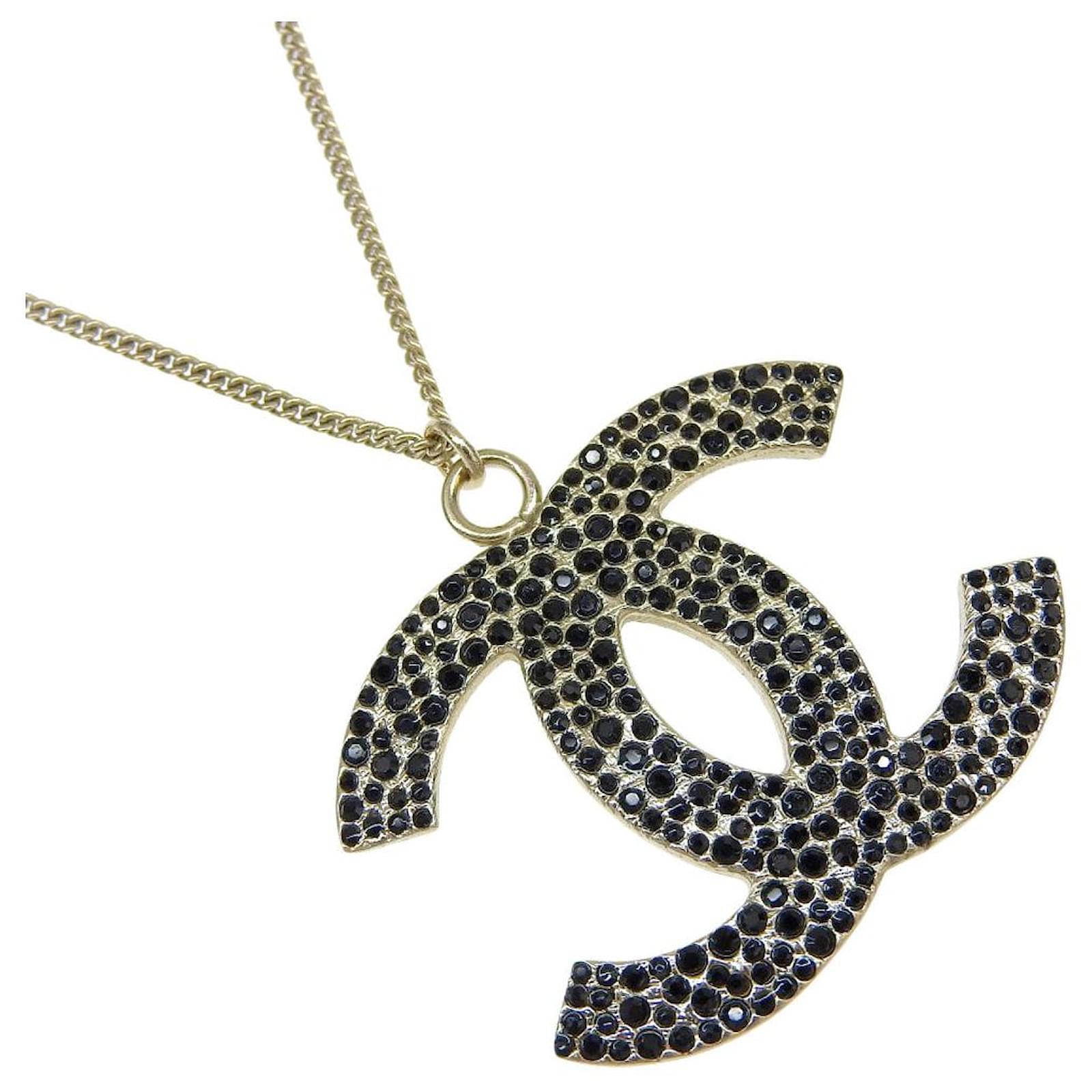 Chanel Gold Plated Coco Mark Necklace Golden Metal ref.1795820 - Joli ...
