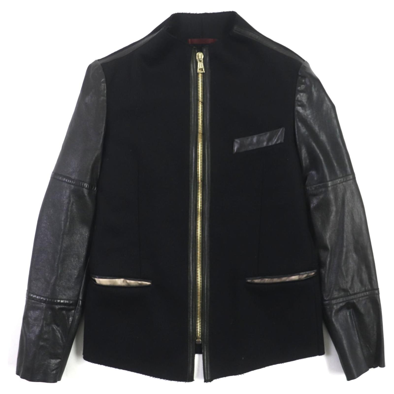 Paul Smith Wool Leather Jacket Black S Cloth ref.1805633 - Joli Closet