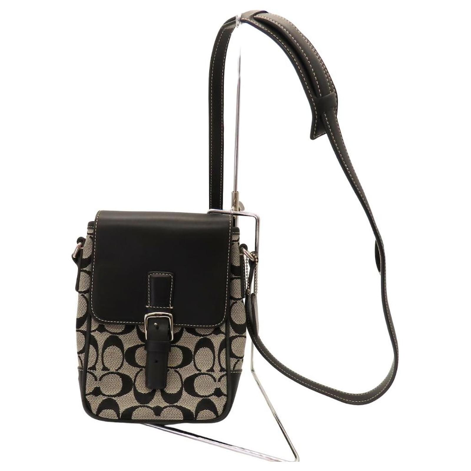 Coach PVC Coated Canvas Signature Mini Shoulder Bag F25-6098 Black ...