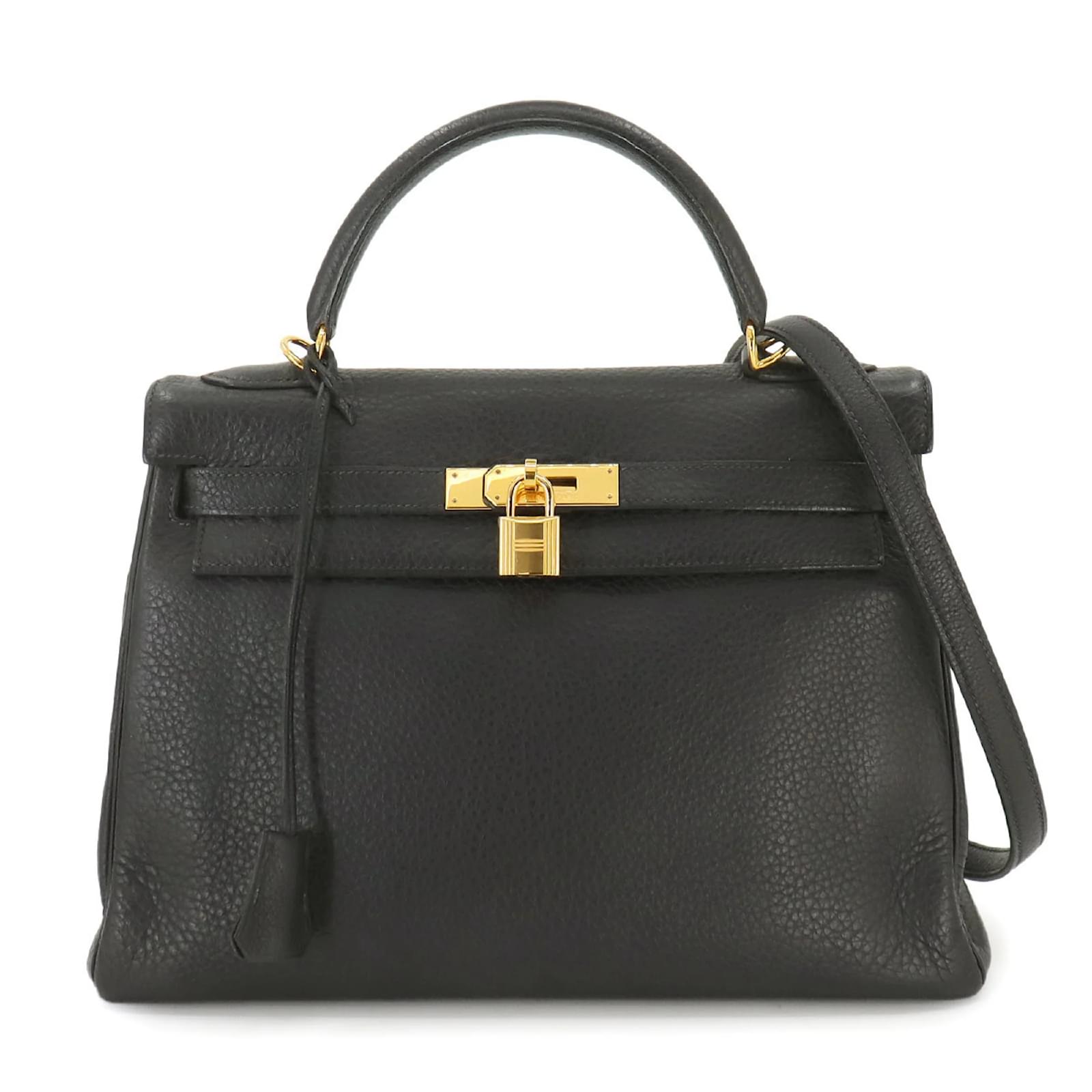 Hermès Hermes Kelly 32 Shoulder Bag in Blue Indigo Leather ref.1814236 ...