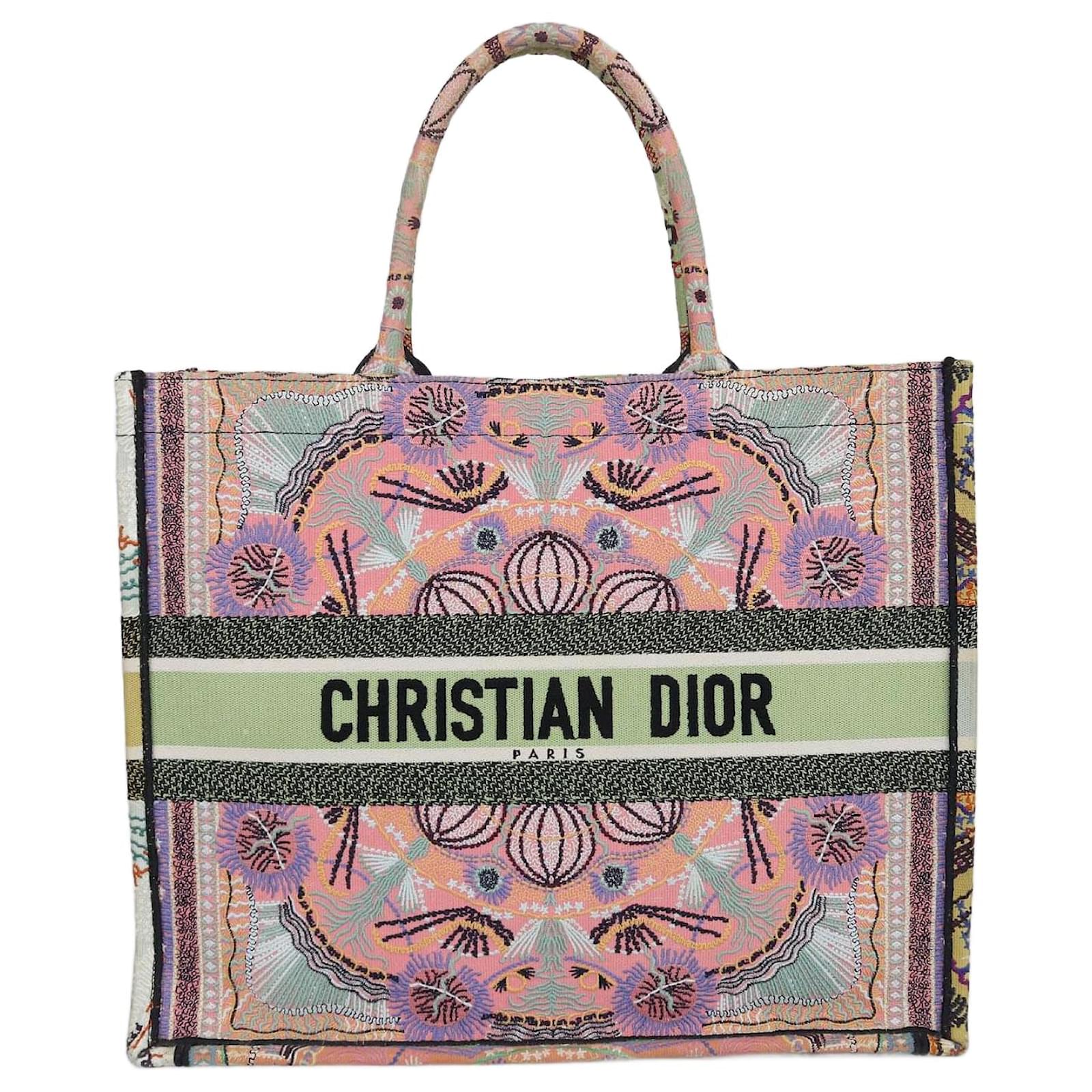 Christian Dior Multicolor Embroidered Large In Lights Book Tote ...