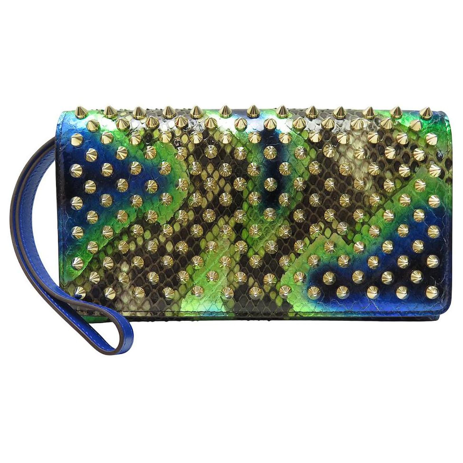 NINE BAG POUCH WALLET CHRISTIAN LOUBOUTIN MACARON 1165147 PYTHON ...