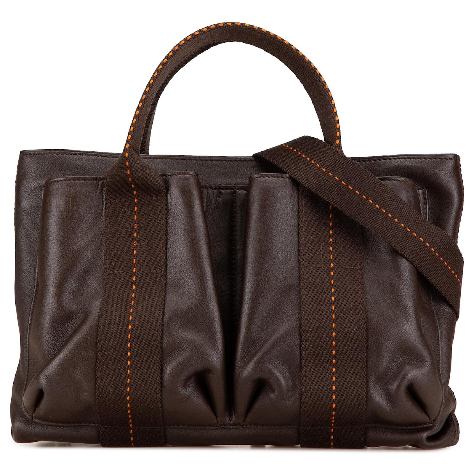 Brown Hermès Caravan Horizontal PM Satchel Leather ref.1824020 - Joli ...