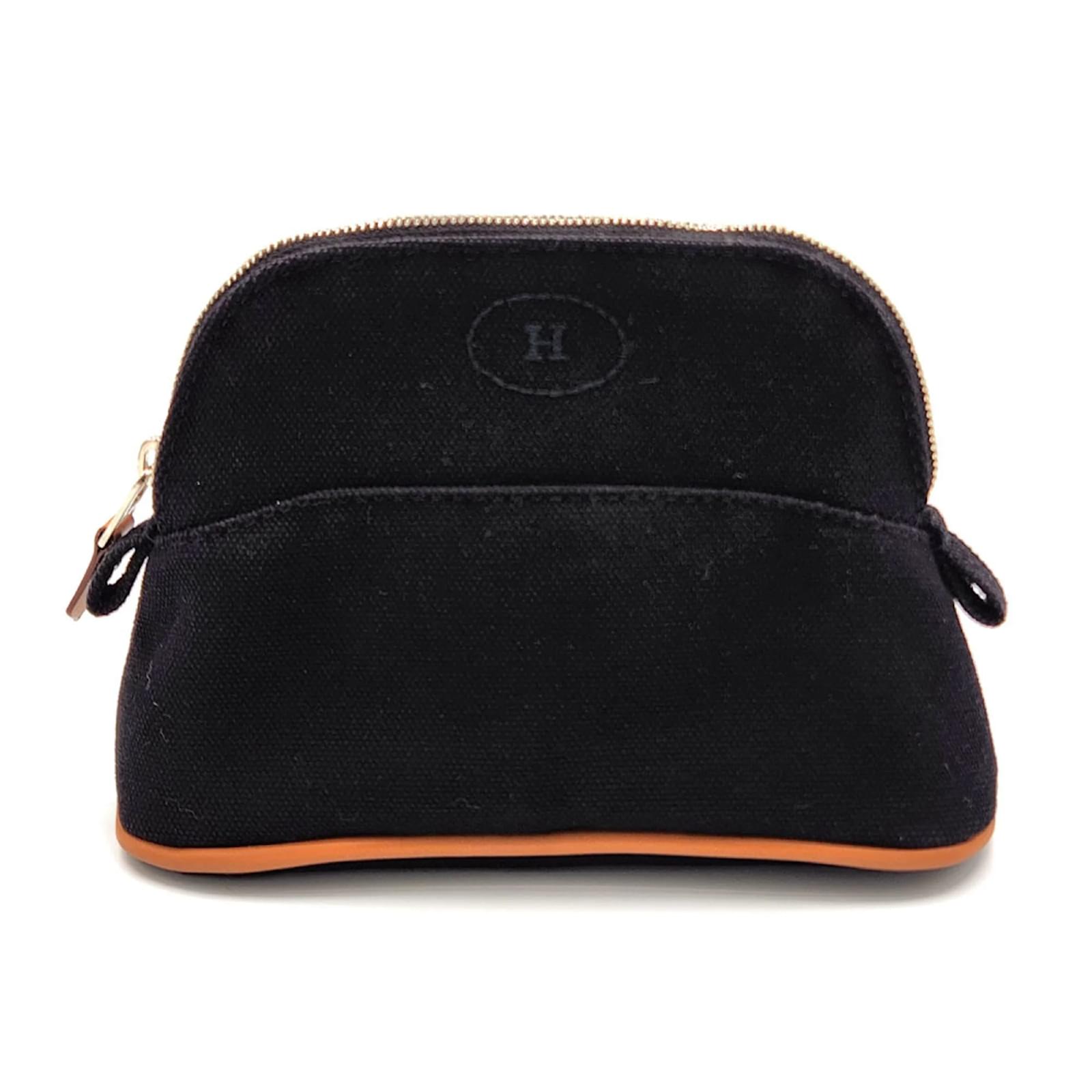 Hermès Hermes Bolide Pouch in Black Canvas Cloth ref.1824590 - Joli Closet