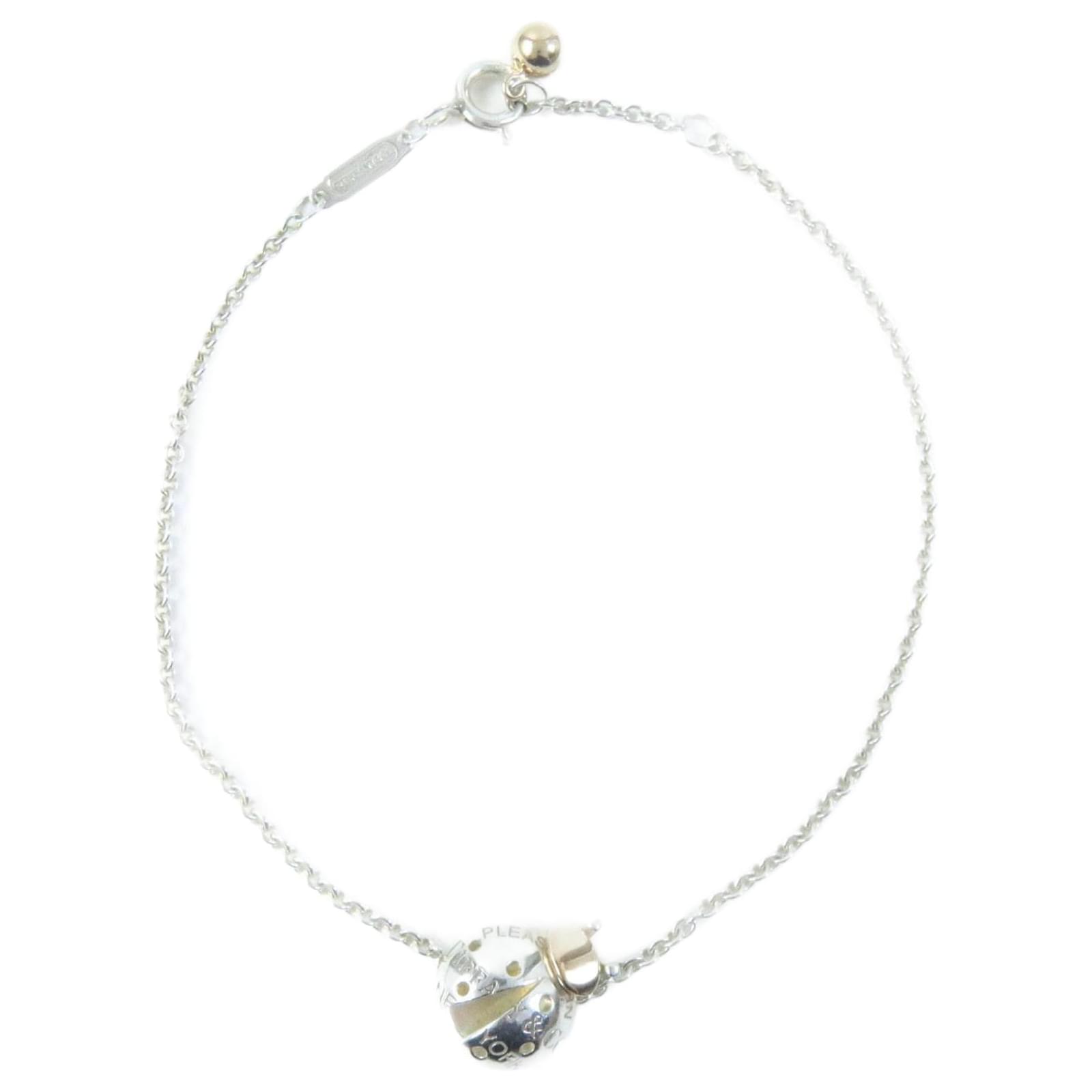 Tiffany Co Ladybug Bracelet Silver Gold Silvery Metallic Metal ref.1825192 Joli Closet