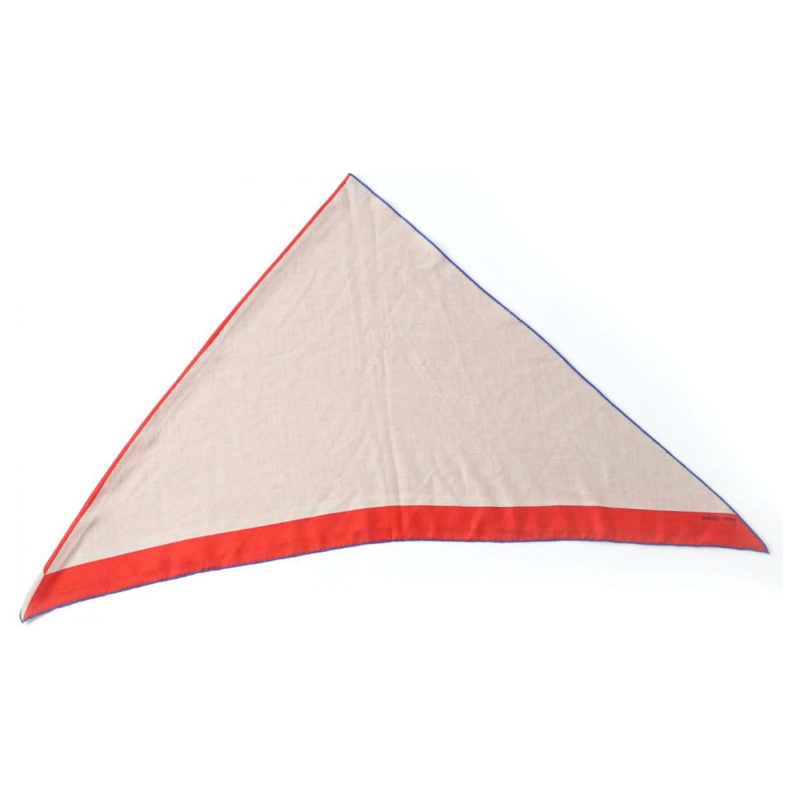 Hermès Hermes Triangle Geant Encadre Cashmere Silk Scarf Multiple ...