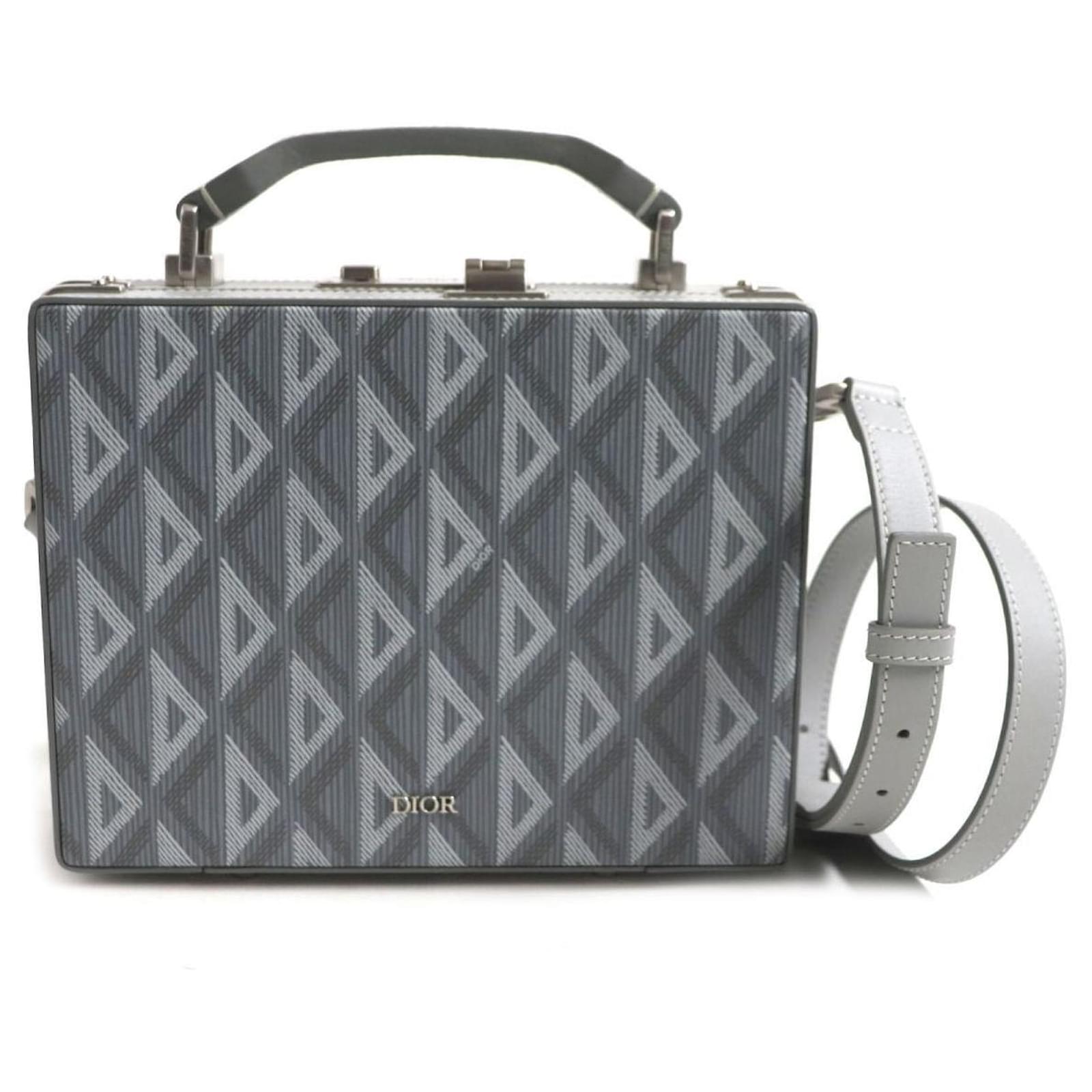 Christian Dior Dior Homme CD Diamond Leather Shoulder Bag Grey ref ...