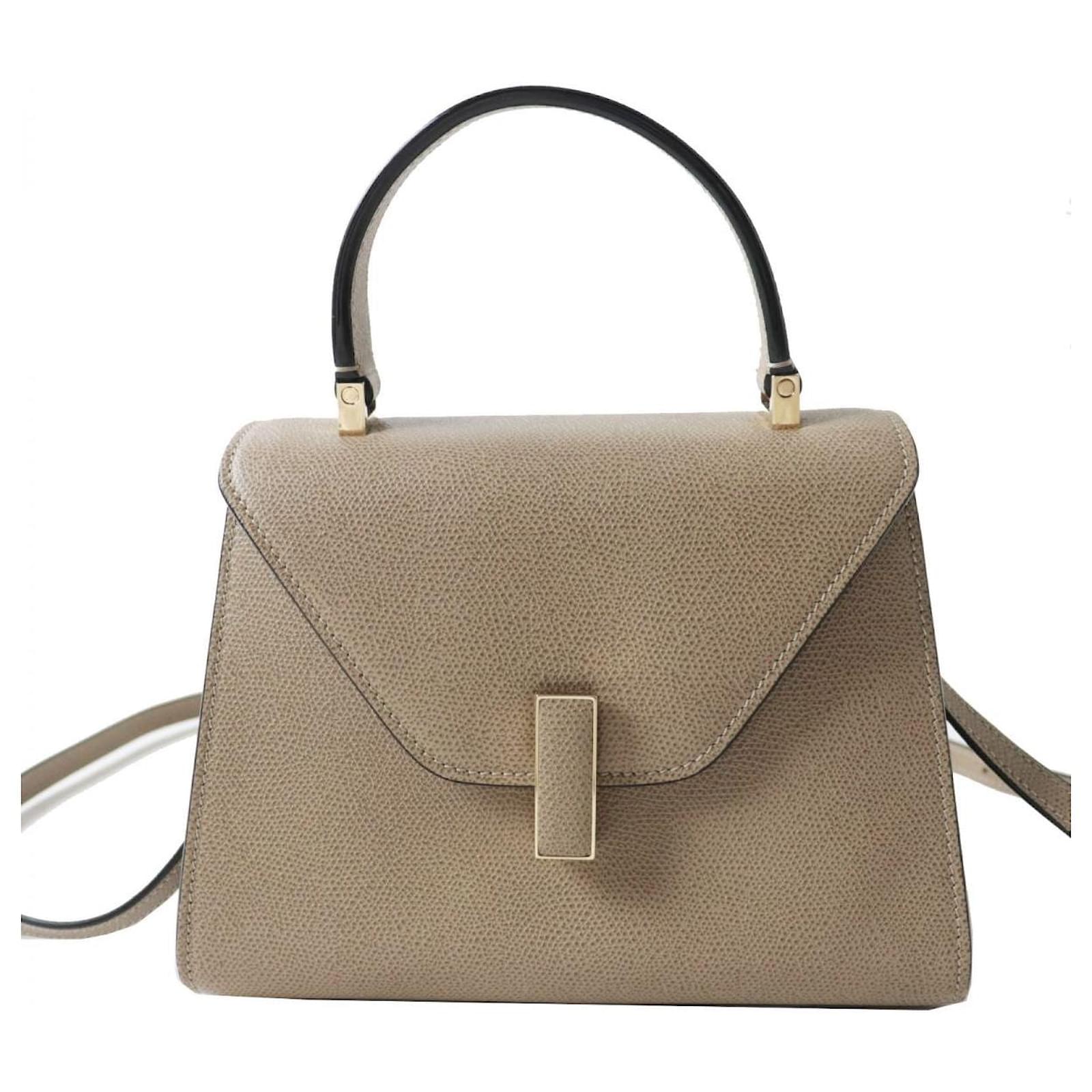 Valextra Mini Iside Leather 2WAY Bag Grey ref.1827189 - Joli Closet
