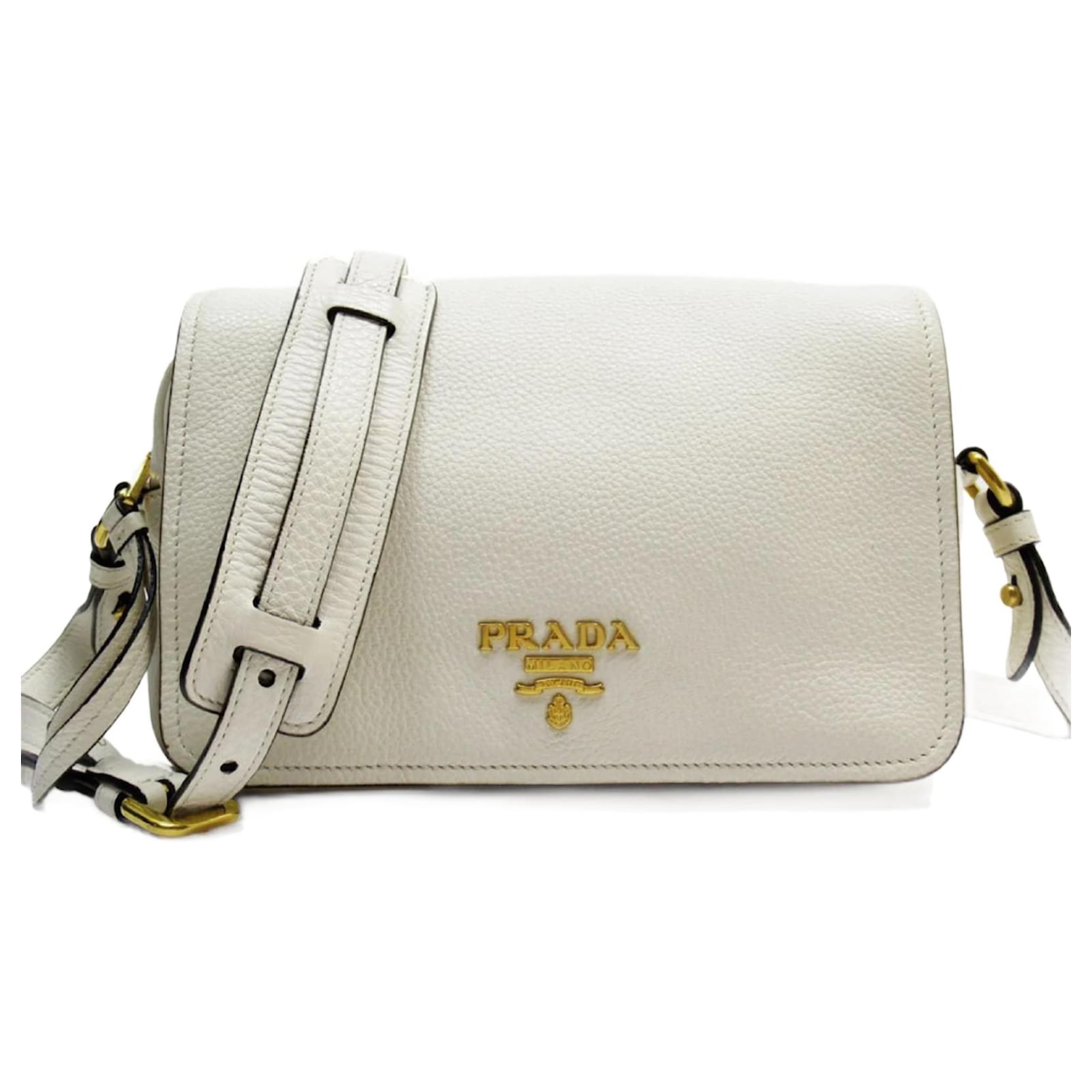 Prada White Leather Shoulder Bag ref.1828297 - Joli Closet