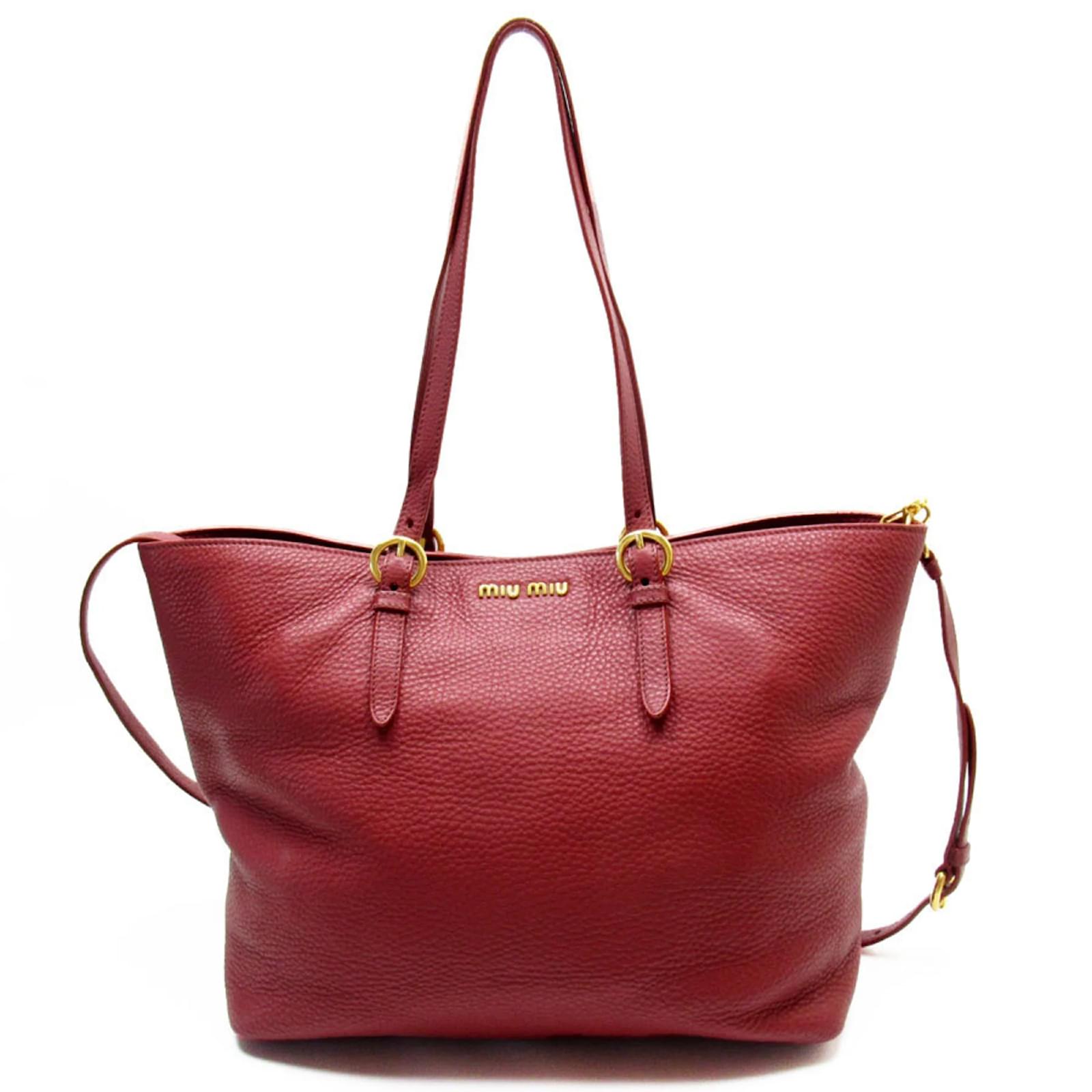 Miu Miu Red Leather Shoulder Bag (Sold) - Joli Closet