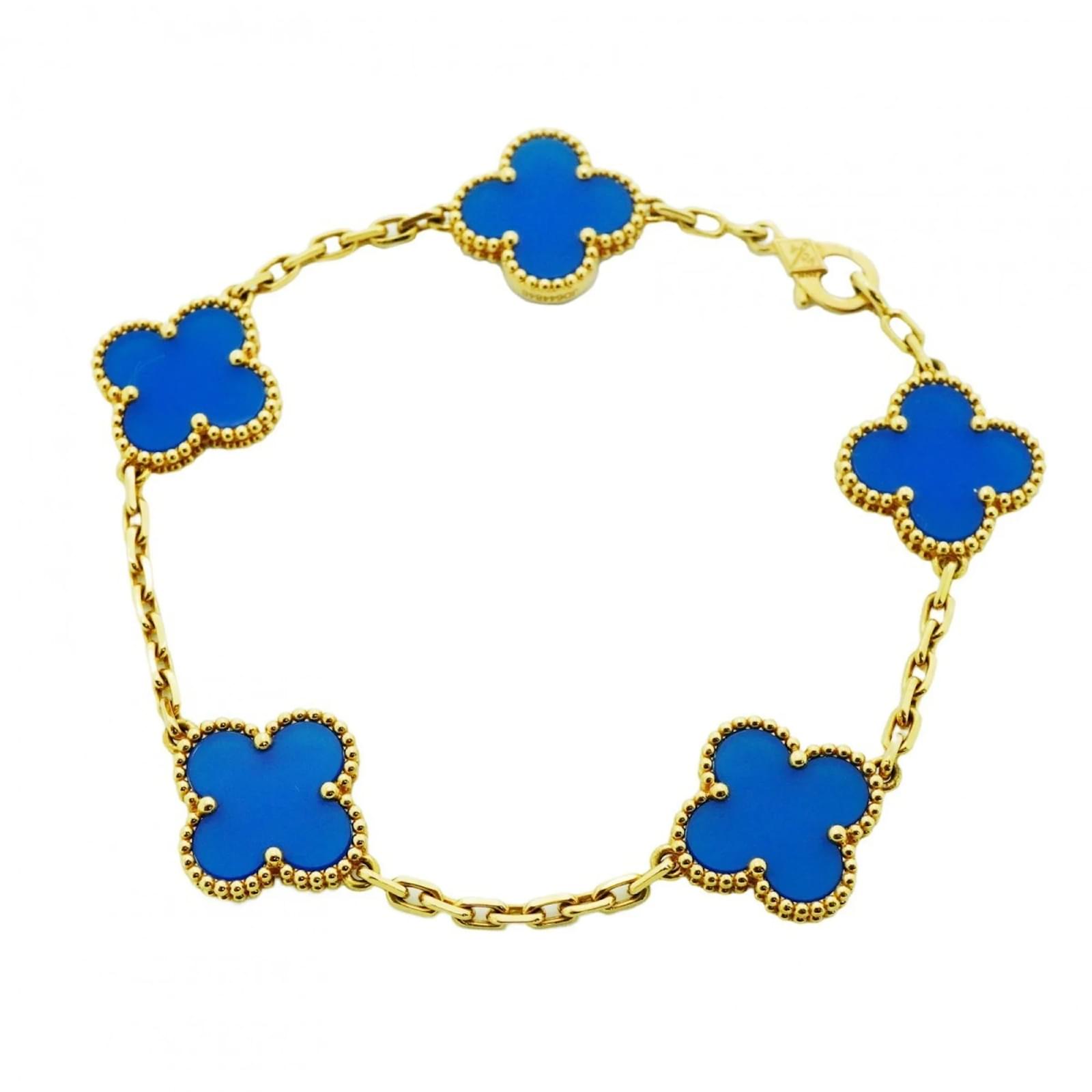 Van Cleef & Arpels Alhambra Charm Bracelet Yellow gold ref.1829690 ...