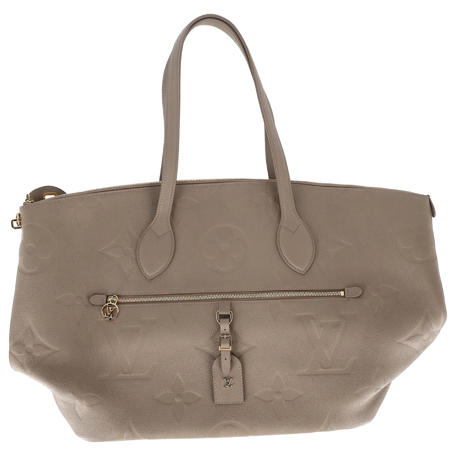 Louis Vuitton Embossed Monogram Travel Tote Bag in Beige Empreinte ...