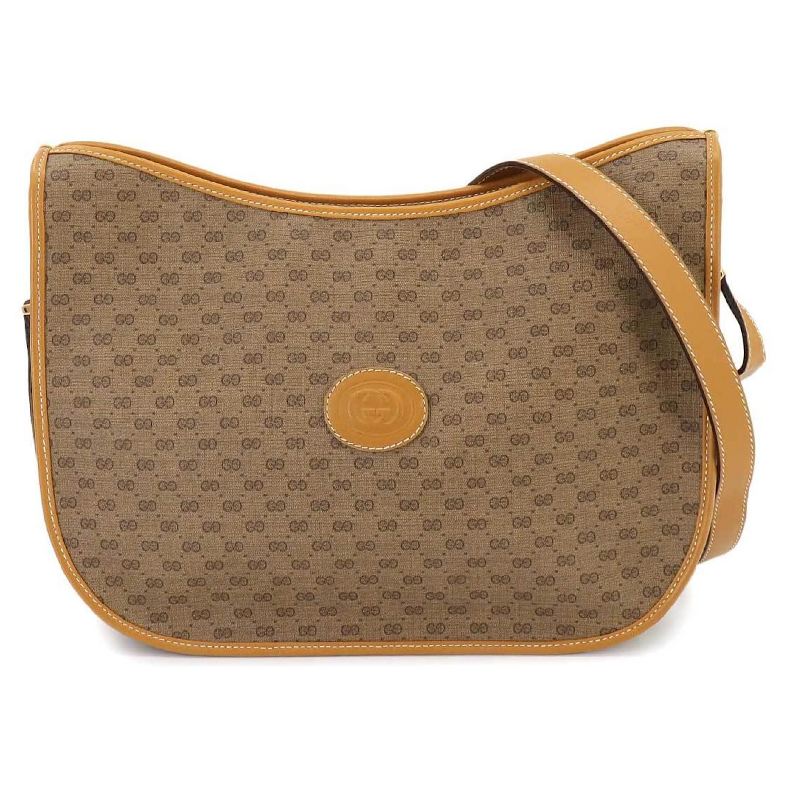 Gucci Micro GG Shoulder Bag Beige Leather Plastic ref.1837216 - Joli Closet