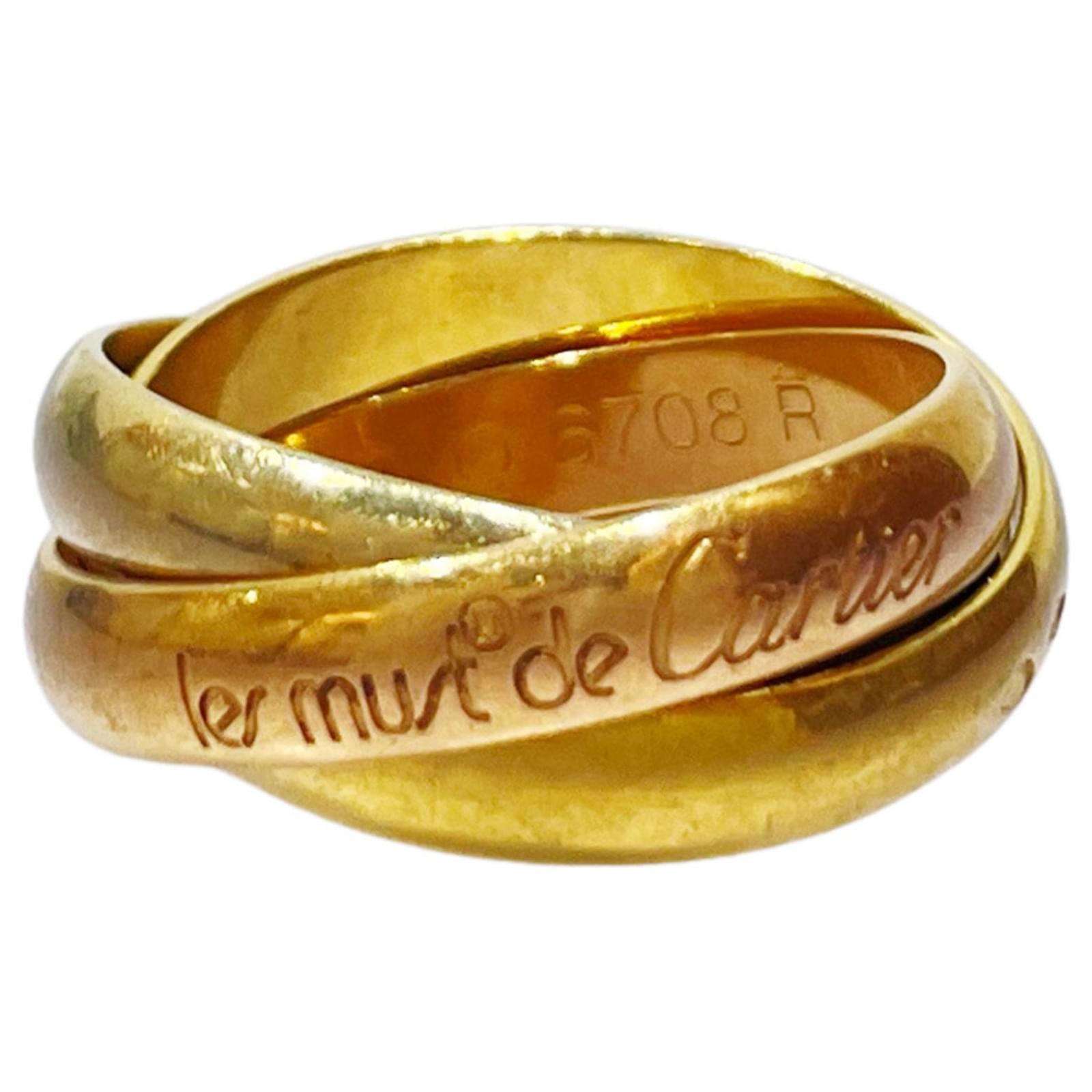 Cartier Trinity Three Colors Band Ring White gold Yellow gold Pink gold ...