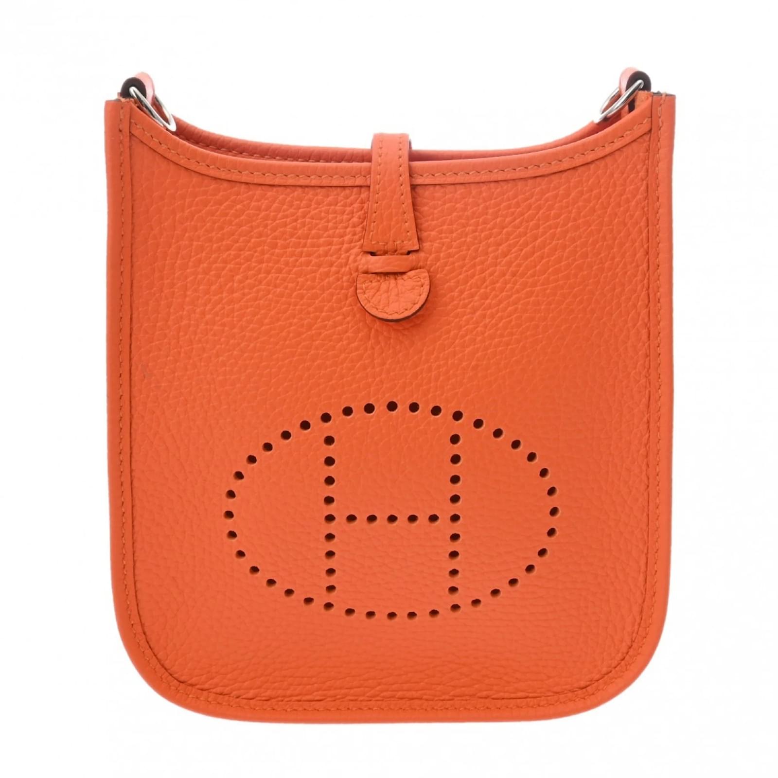 Hermès Hermes Evelyn TPM Shoulder Bag in Amazon Orange Leather ref ...