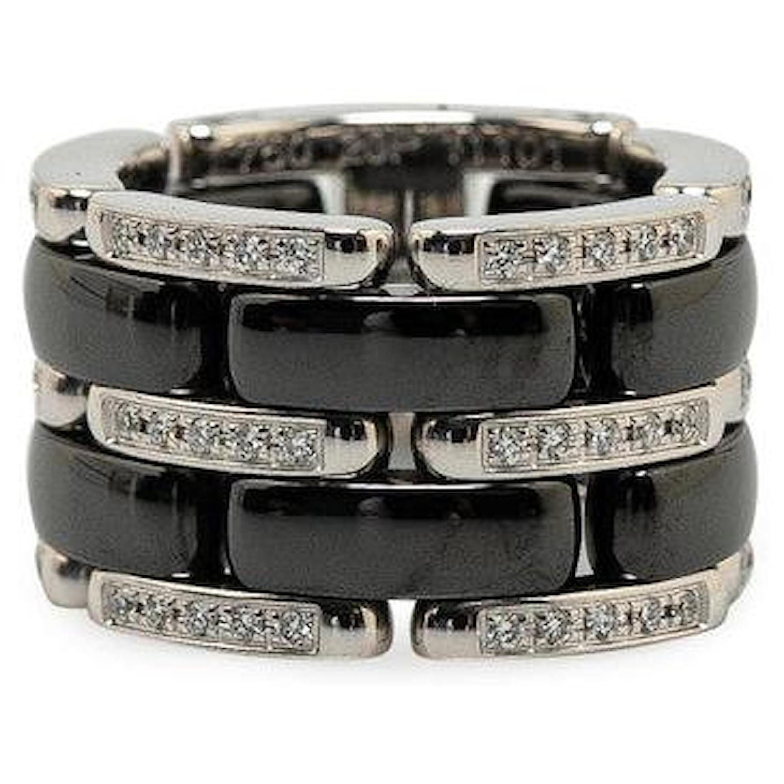 Chanel Ultra Ring White Gold Ceramic Metal ref.1844386 - Joli Closet