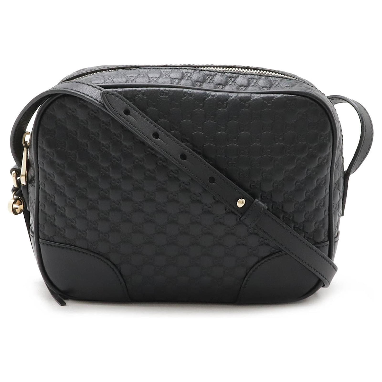 GUCCI Micro Guccissima Shoulder Bag Pochette Black Leather ref.1845714 ...