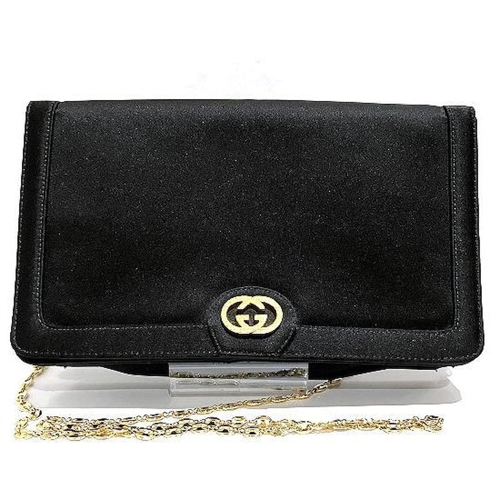 Gucci Old Interlocking Nylon Shoulder Bag Black Cloth ref.1851854 ...