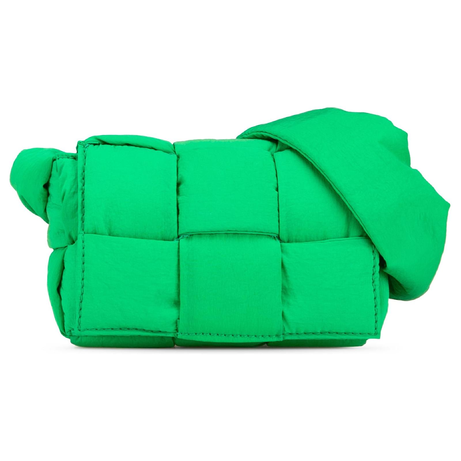 Green Bottega Veneta Candy Nylon Intrecciato Padded Tech Cassette ...