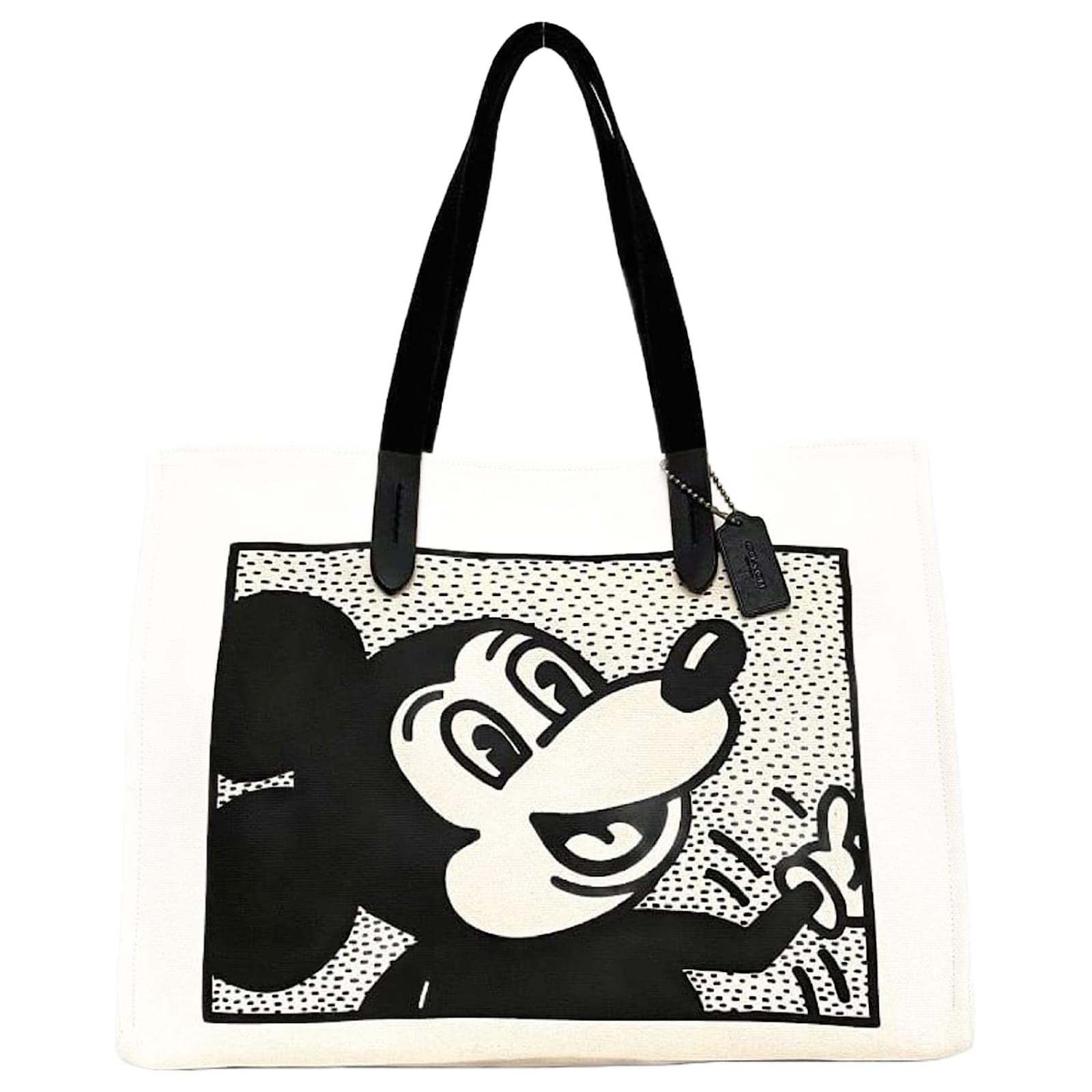 Coach Mickey Keith Haring Collaboration Tote Bag Black Cloth ref ...