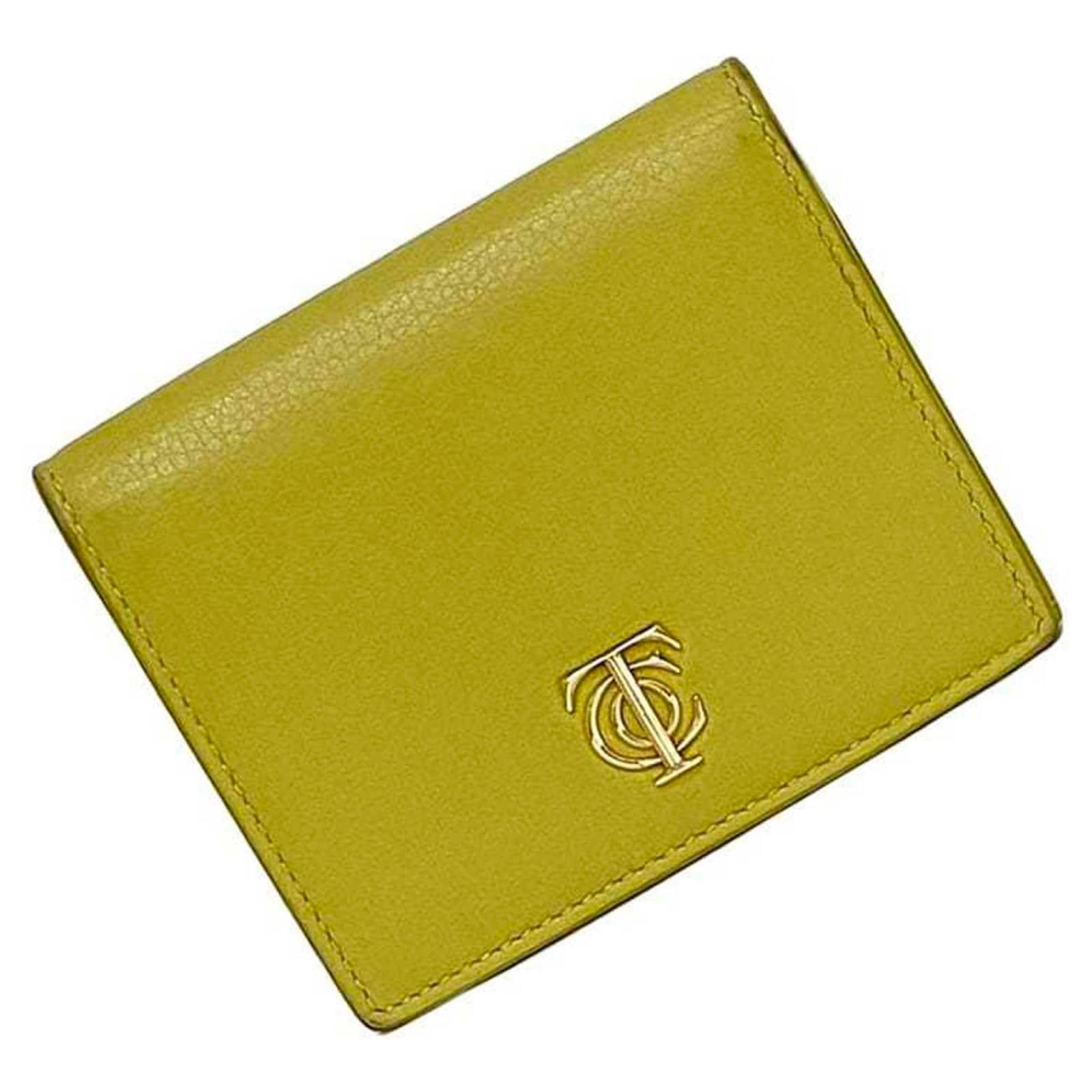 Tiffany & Co Tiffany Tri-fold Wallet in Lime Green Leather ref.1853698 ...