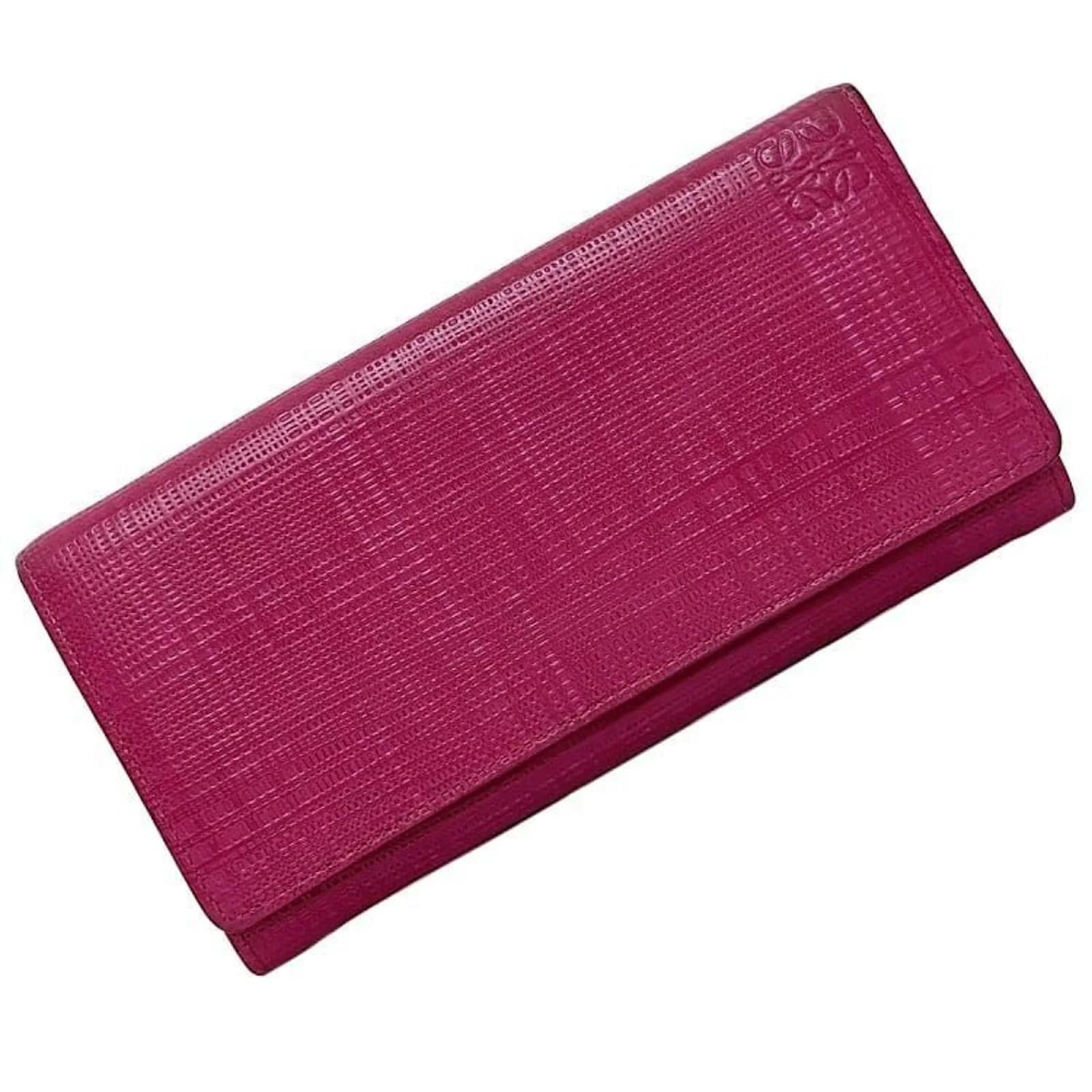 Loewe Bi-fold Long Wallet in Pink and Gold Golden Leather ref.1853744 ...