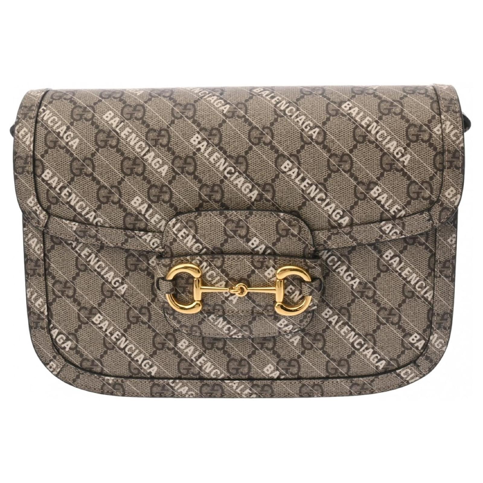 Gucci Horsebit 1955 x Balenciaga Shoulder Bag Grey Plastic ref.1856087 ...