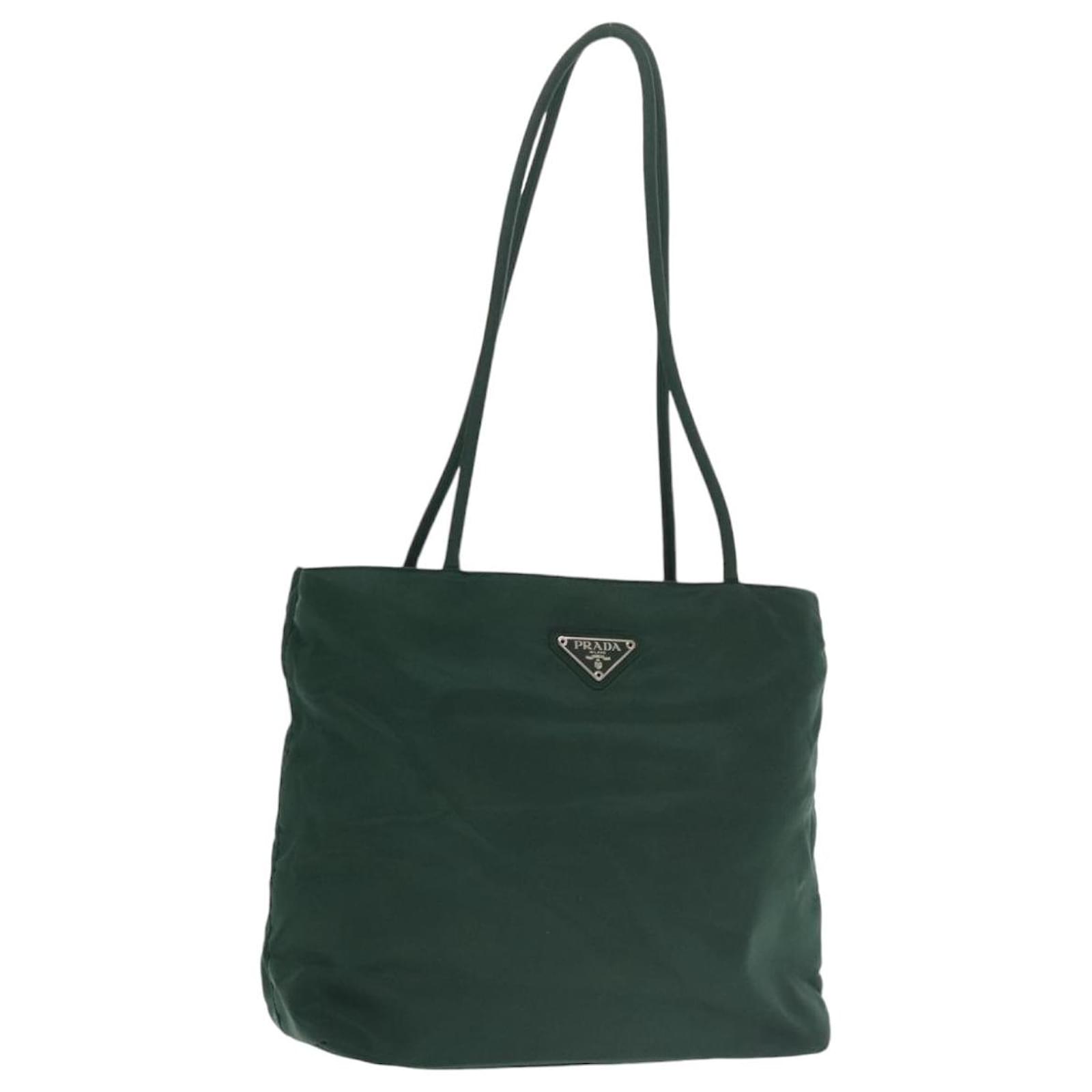 Prada Triangle Logo Green Synthetic ref.1858116 - Joli Closet