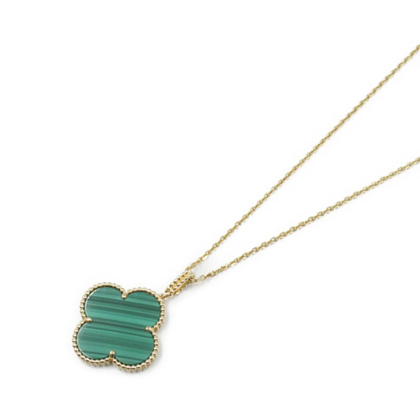 Collier Long Malachite Magic Alhambra de Van Cleef & Arpels Or jaune ...
