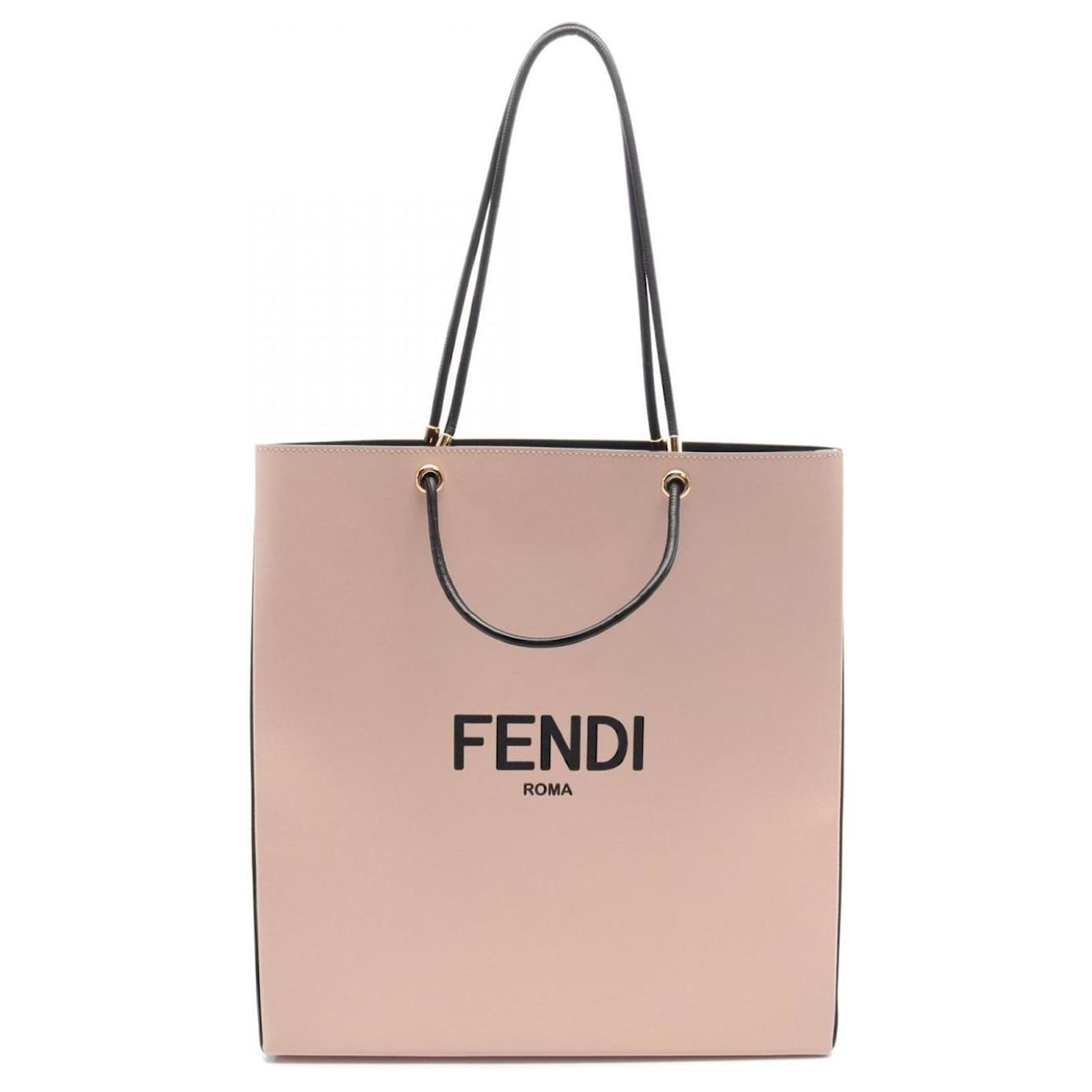 Fendi Pack Medium Tote Bag Black Pink Leather ref.1858364 - Joli Closet