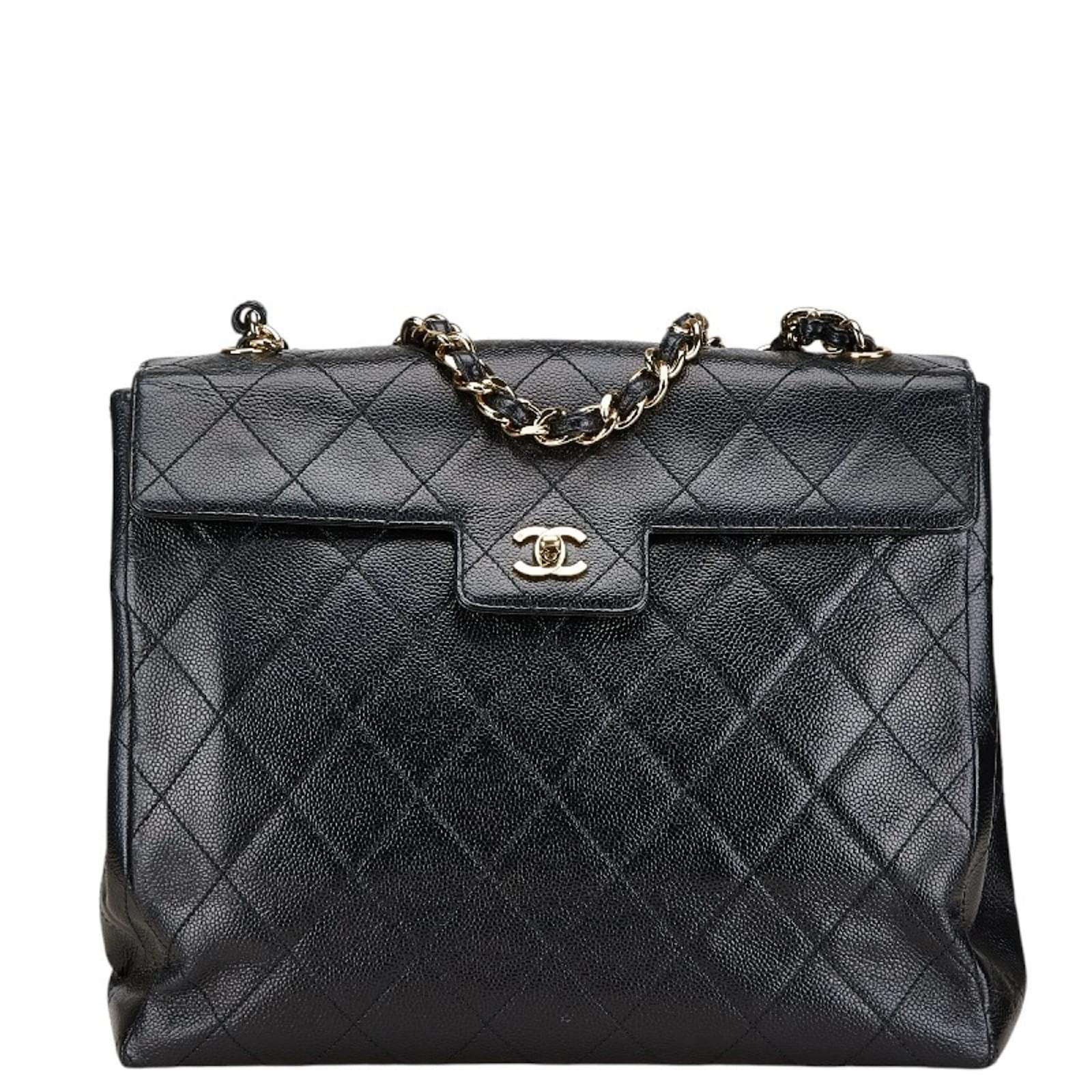 Chanel Matelasse Coco Mark Chain Handbag Black Leather ref.1859716 ...