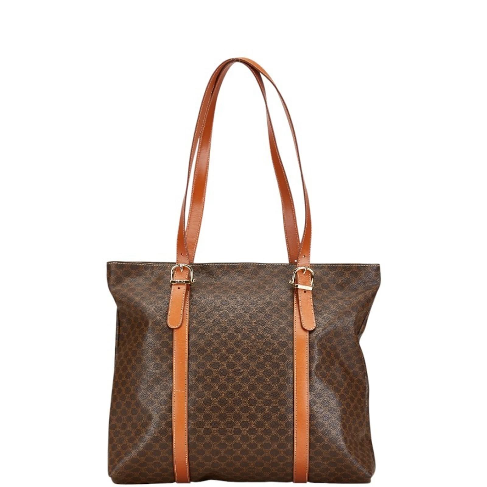 Celine Celine Macadam Tote Bag Brown Leather Plastic ref.1859755 Joli Closet