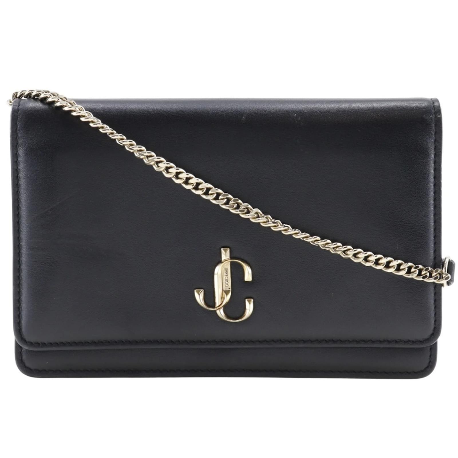 Jimmy Choo Varenne Chain Wallet Shoulder Bag Black Leather ref.1860911 ...