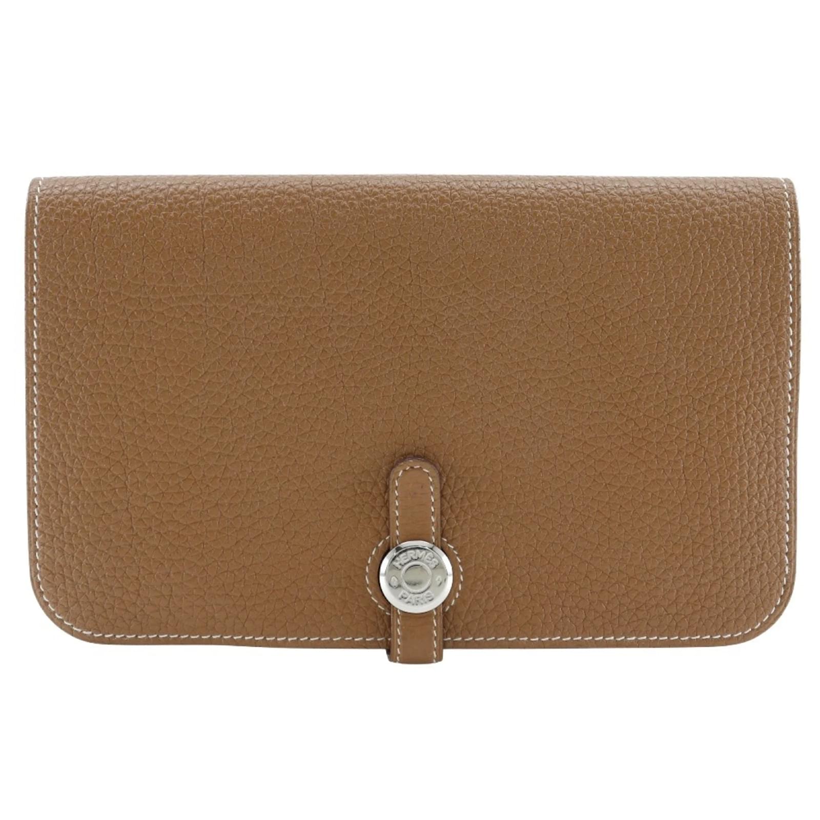 Hermès Hermes Dogon GM Long Wallet Brown Leather ref.1861101 - Joli Closet
