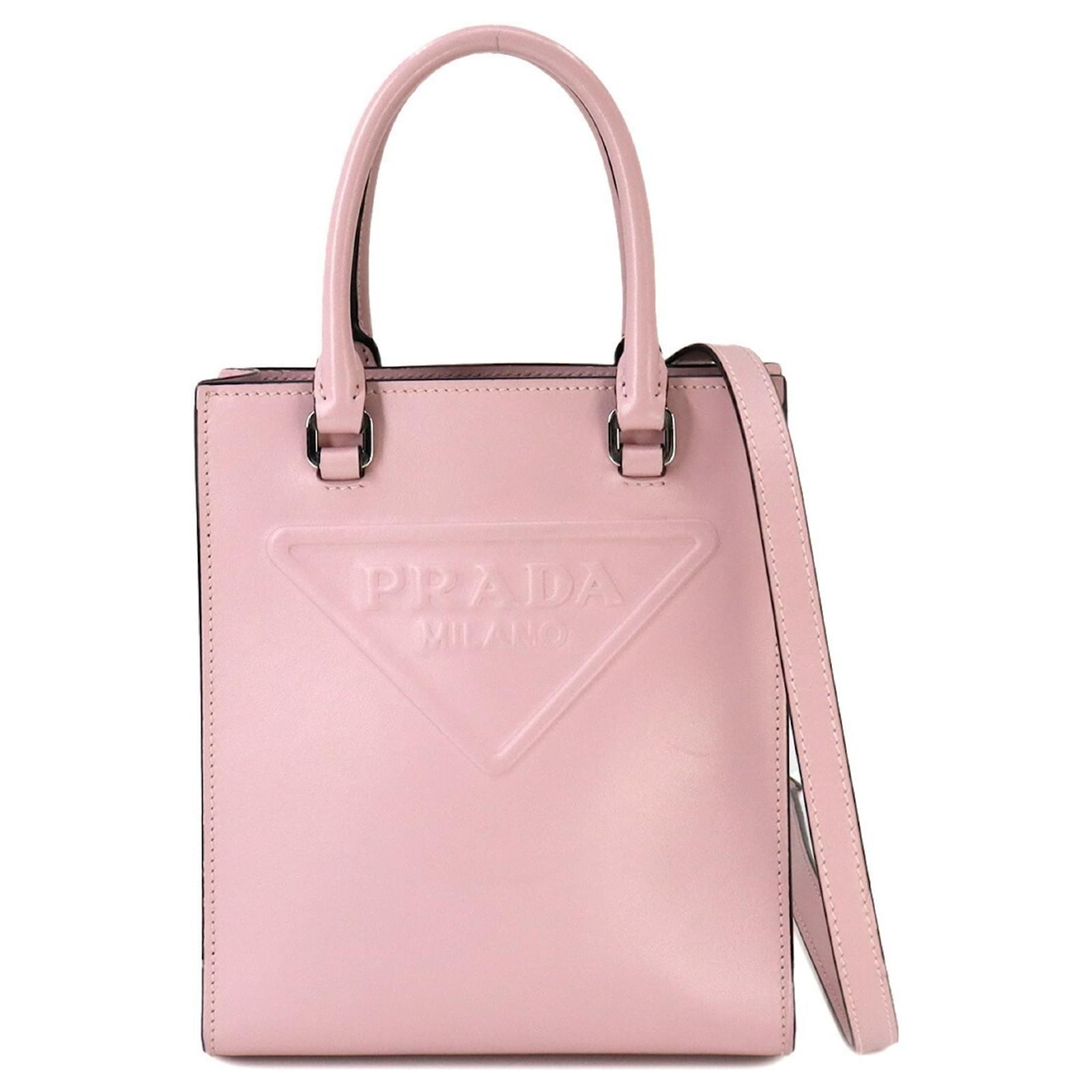 Prada Pink Leather 2-Way Hand Shoulder Bag ref.1861509 - Joli Closet