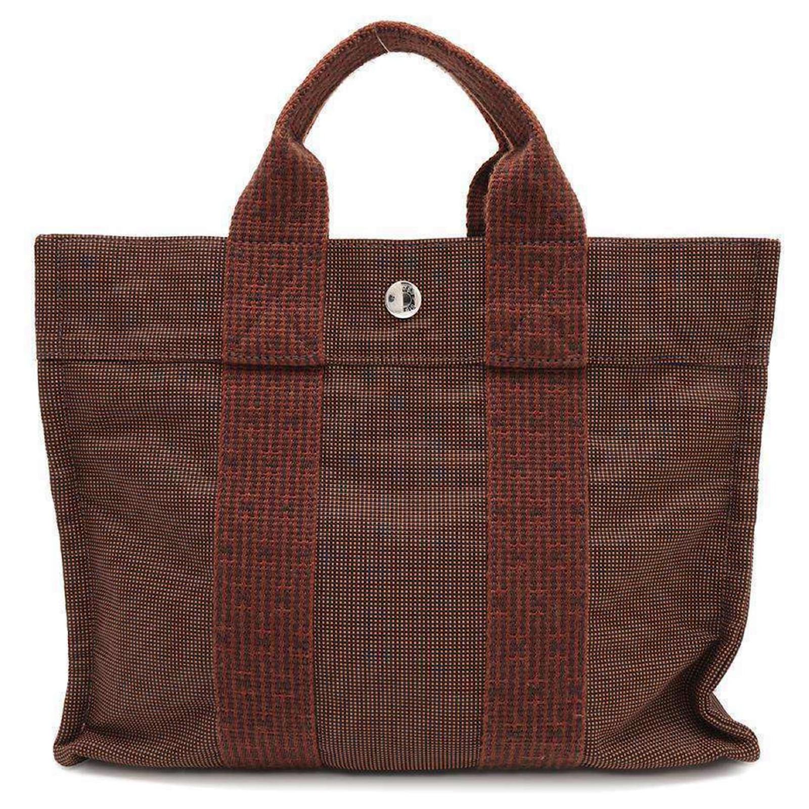 Hermès Hermes Tote Bag Air Line PM Brown Cloth ref.1862208 - Joli Closet